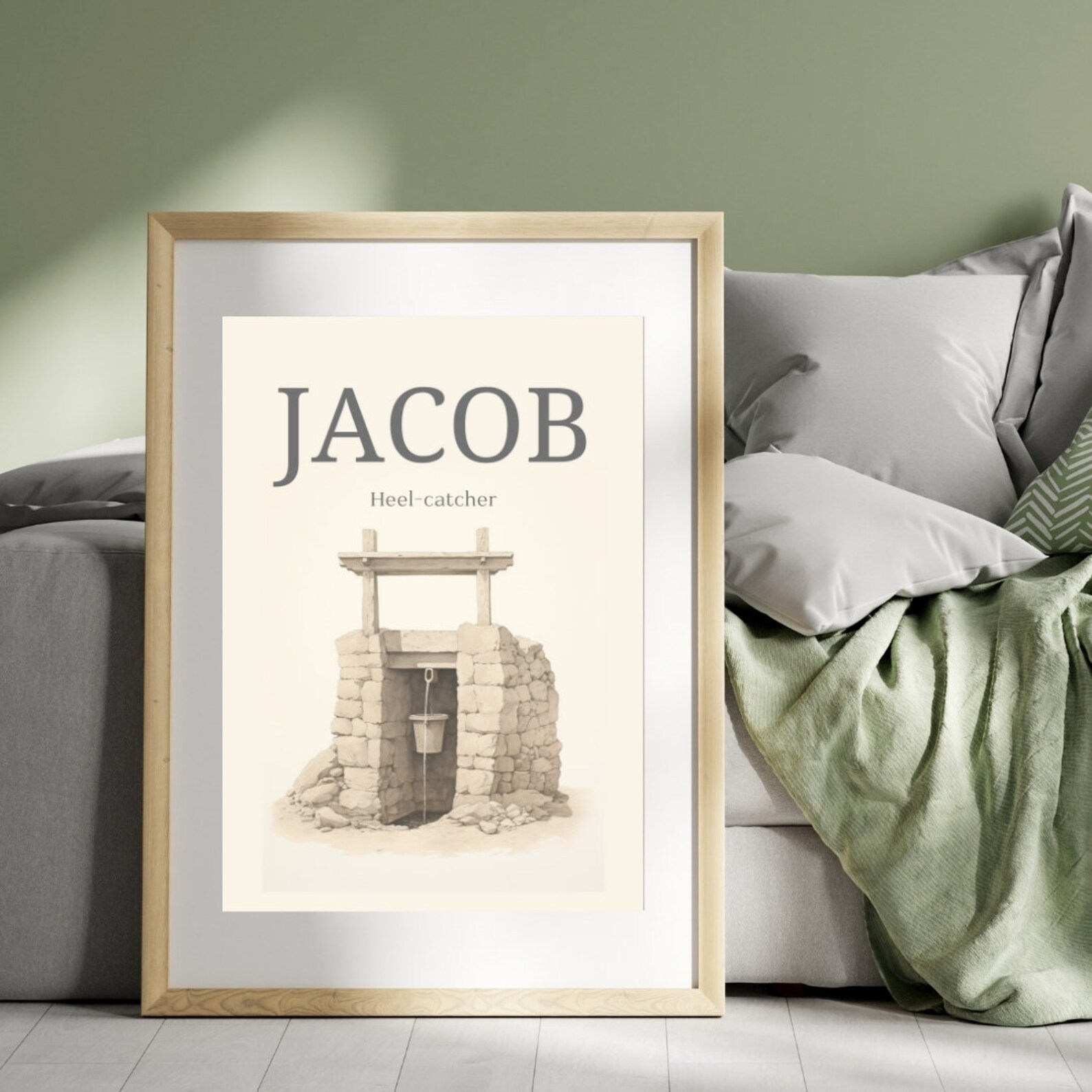 Jacob of Scripture Digital Wall Art. Jacob's Well Bible Print. Instant ...