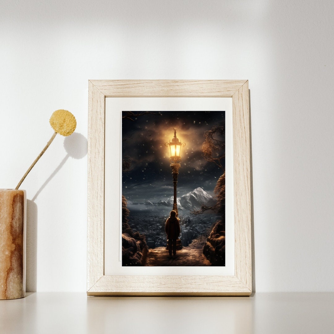 Narnia Lamp Post Poster Art, Chronicles of Narnia. INSTANT DOWNLOAD C.S ...