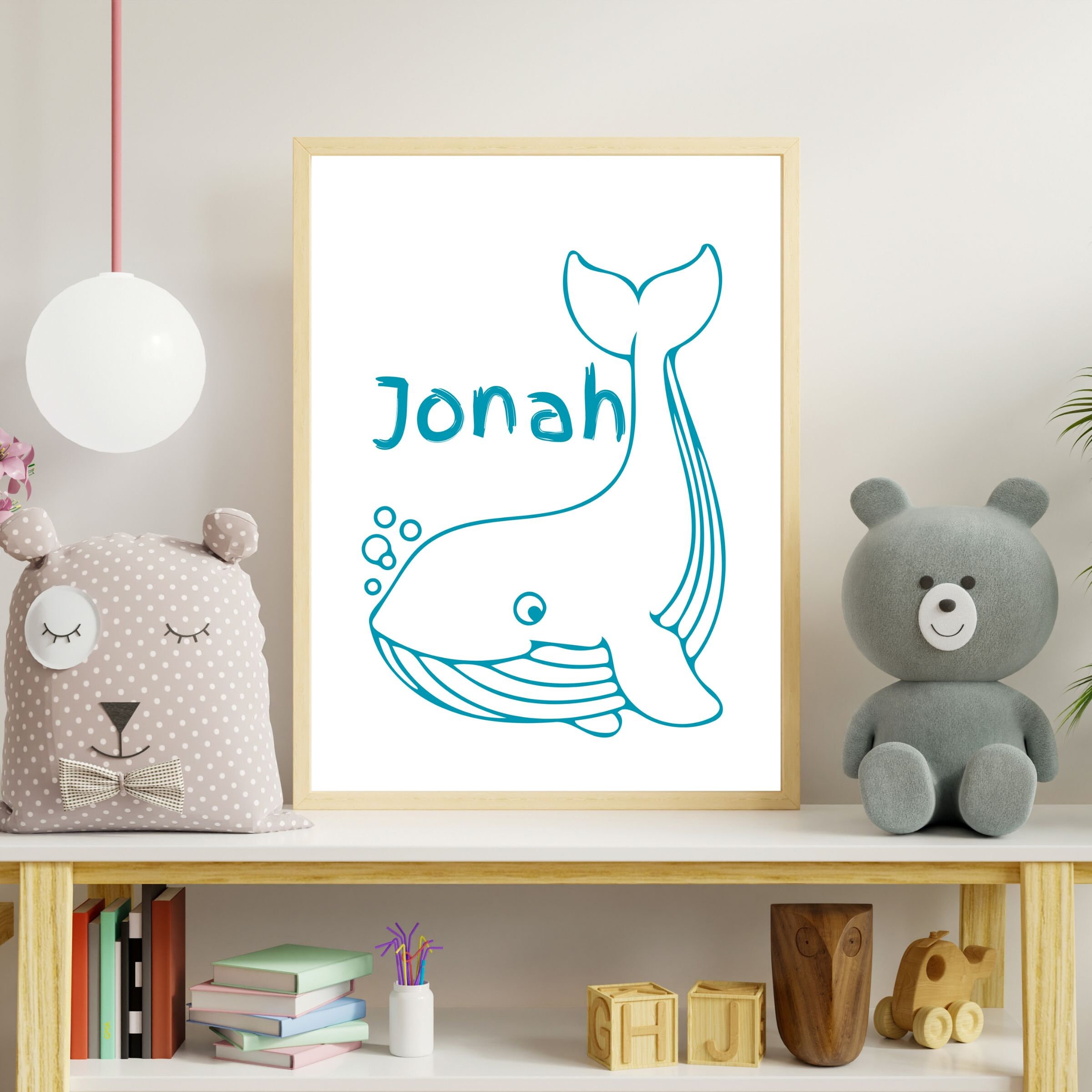 Jonah, Bible Prophet Digital Print Art. Boys Room Decor, Christian Home ...