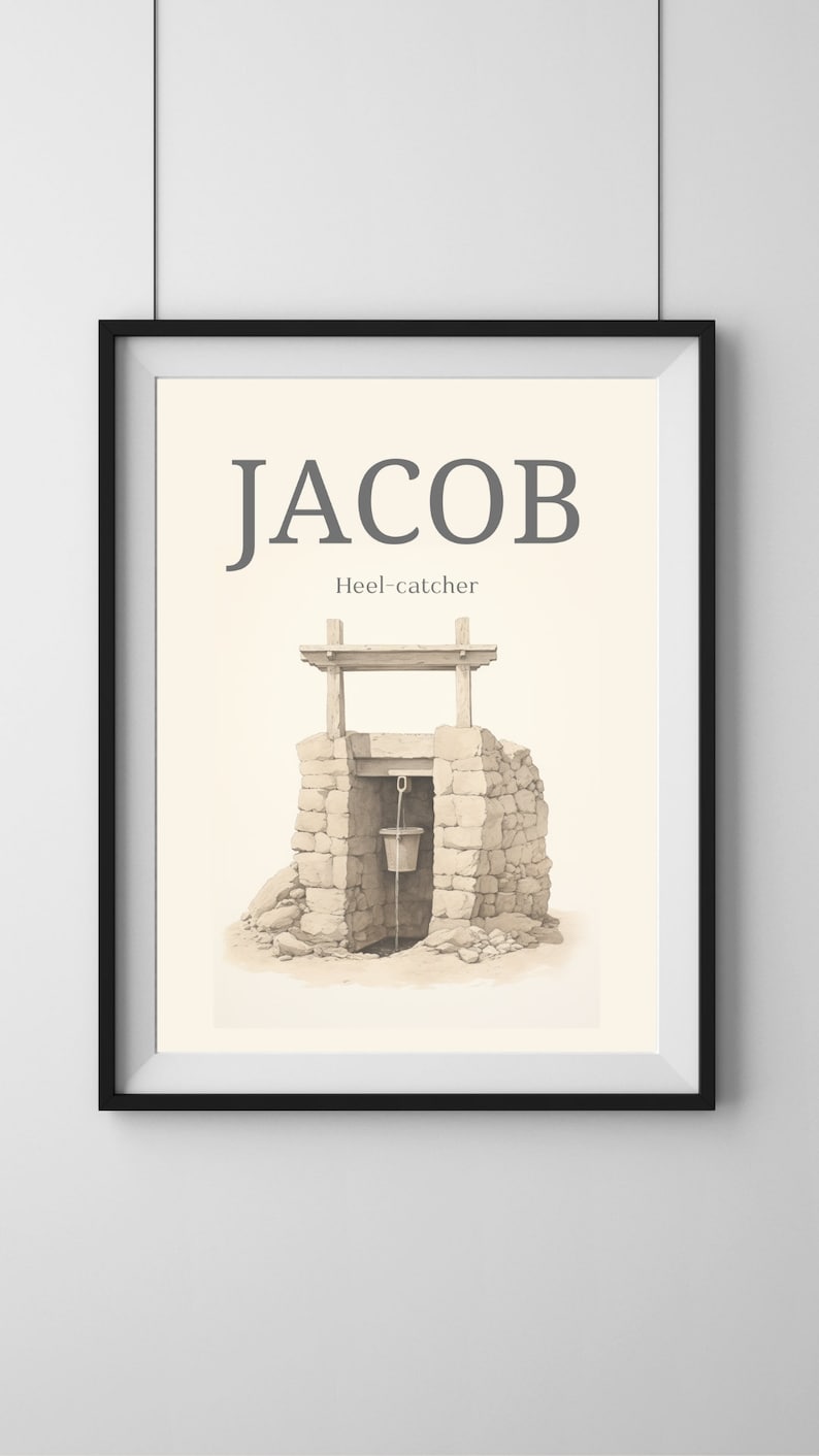Jacob of Scripture Digital Wall Art. Jacob's Well Bible Print. Instant ...