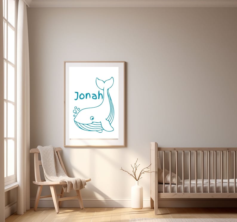 Jonah, Bible Prophet Digital Print Art. Boys Room Decor, Christian Home ...
