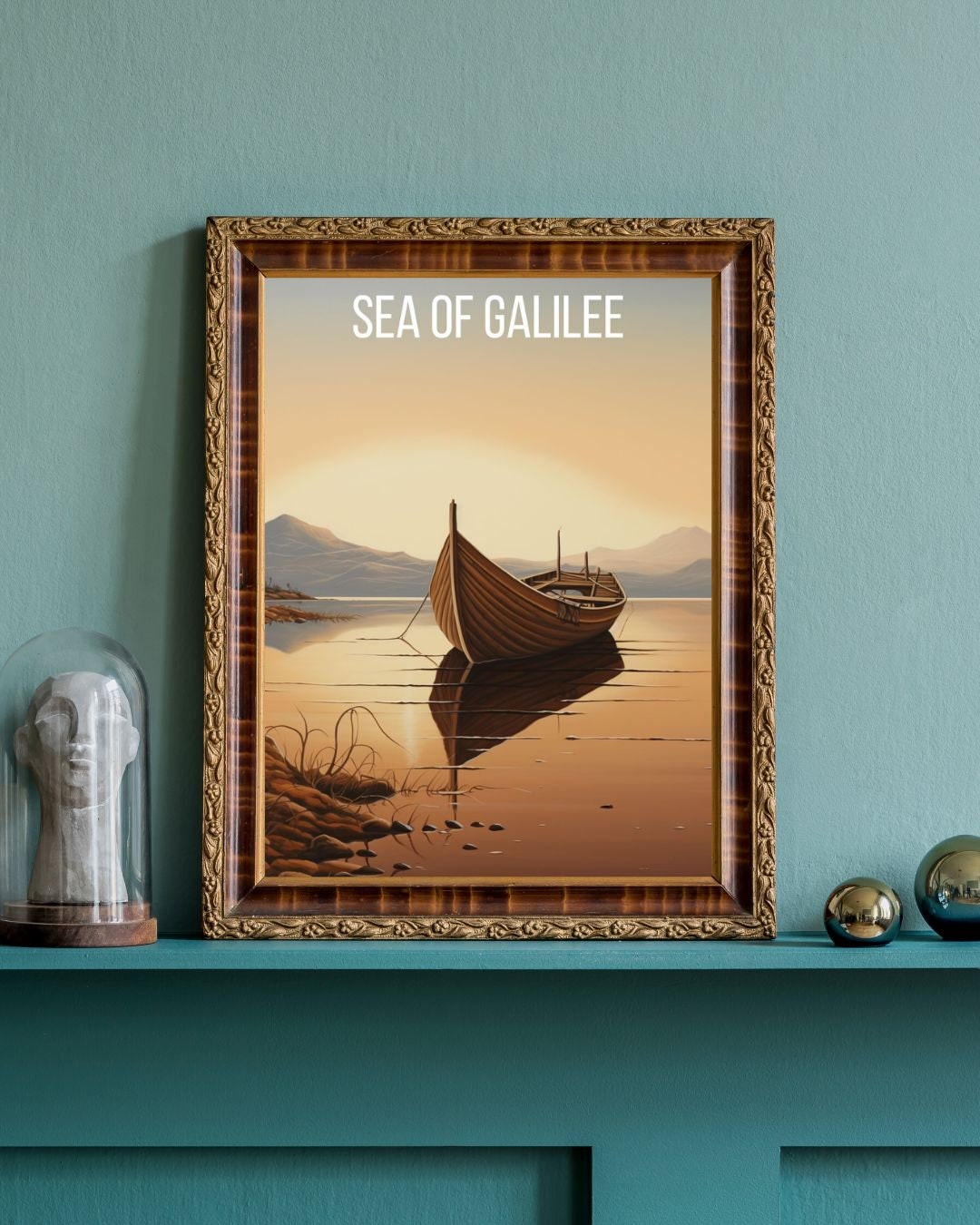 Sea of Galilee Poster Art, Wall Art of Biblical Israel. Jesus Met Simon ...