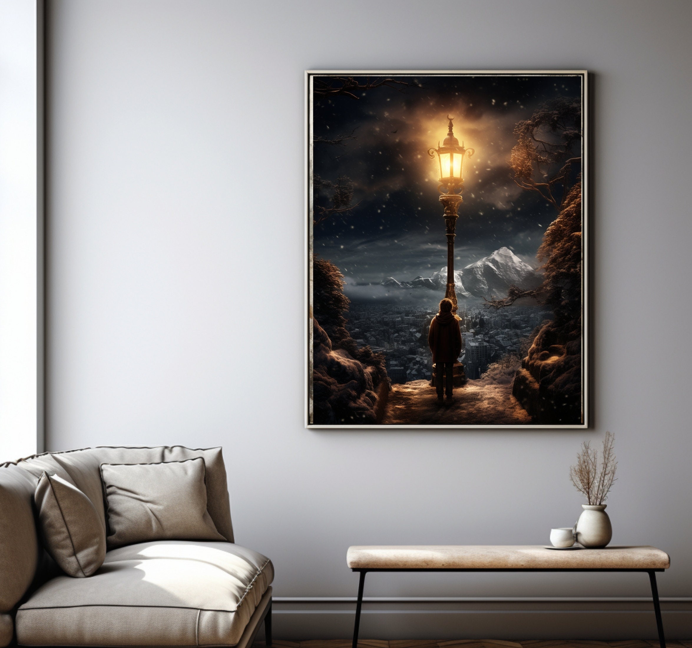 Narnia Lamp Post Poster Art, Chronicles of Narnia. INSTANT DOWNLOAD C.S ...