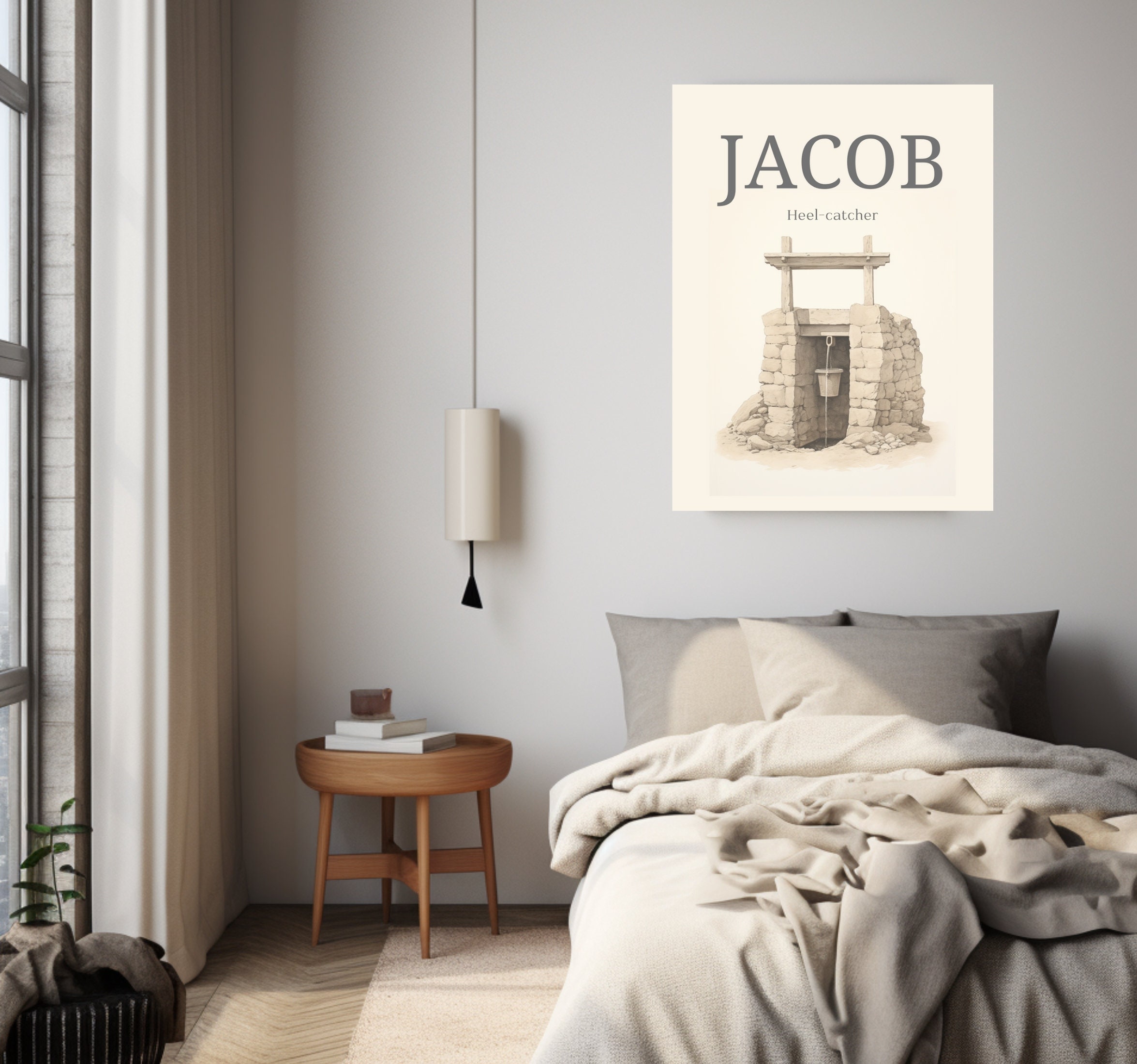 Jacob of Scripture Digital Wall Art. Jacob's Well Bible Print. Instant ...