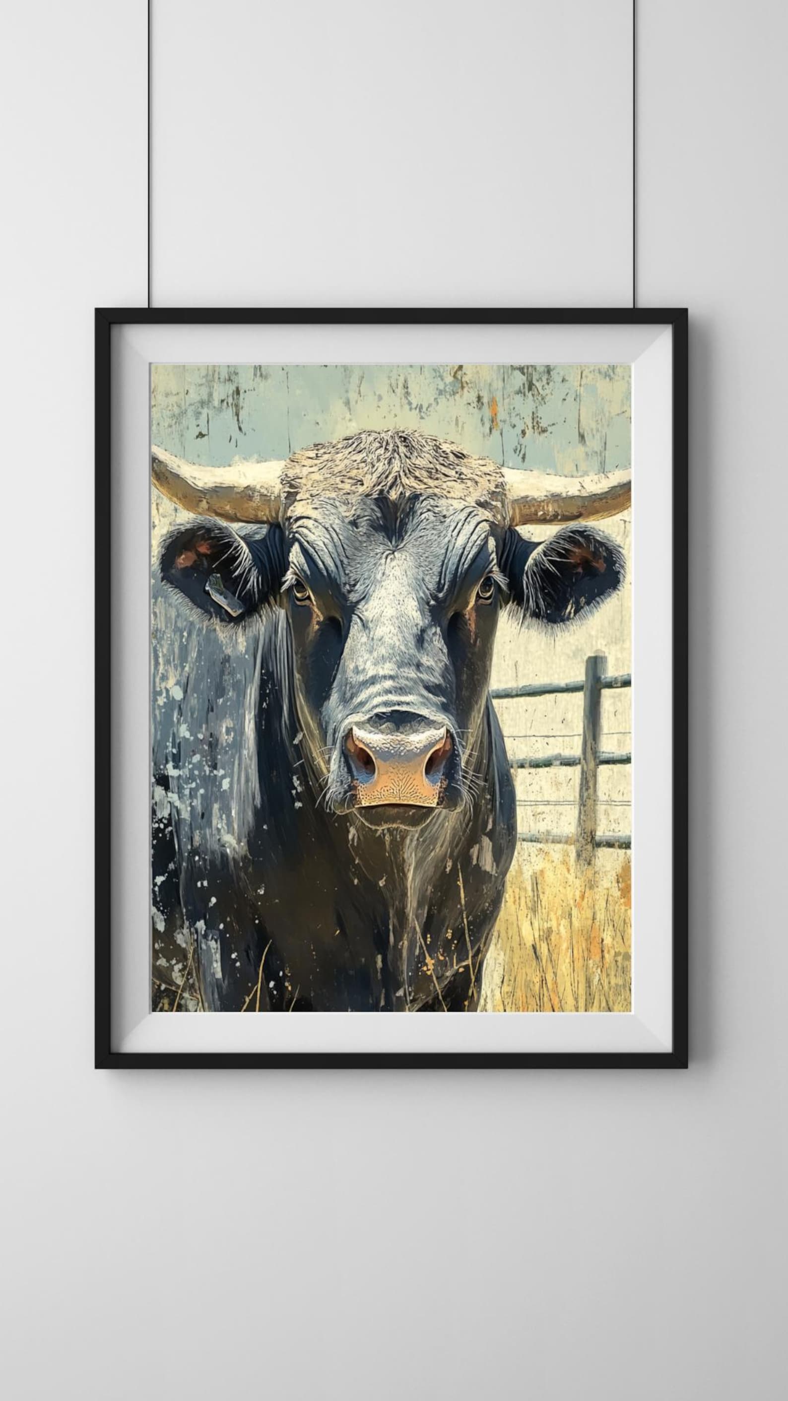 Bibles Strong Bull in Watercolor. Digital Wall Art. Bull of Scripture ...