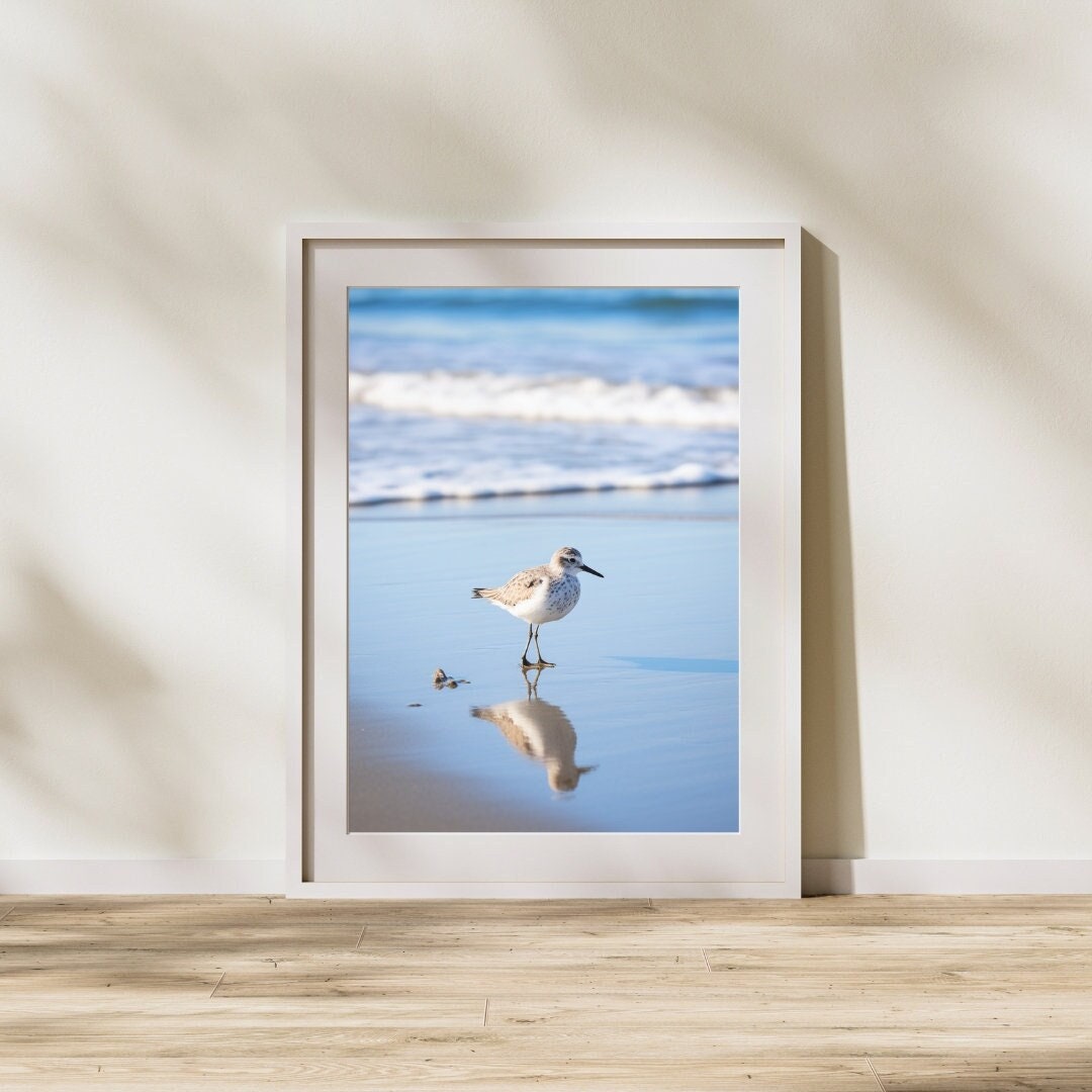 Sandpiper Beach House Digital Art. PRINTABLE DOWNLOAD. Beach Décor ...