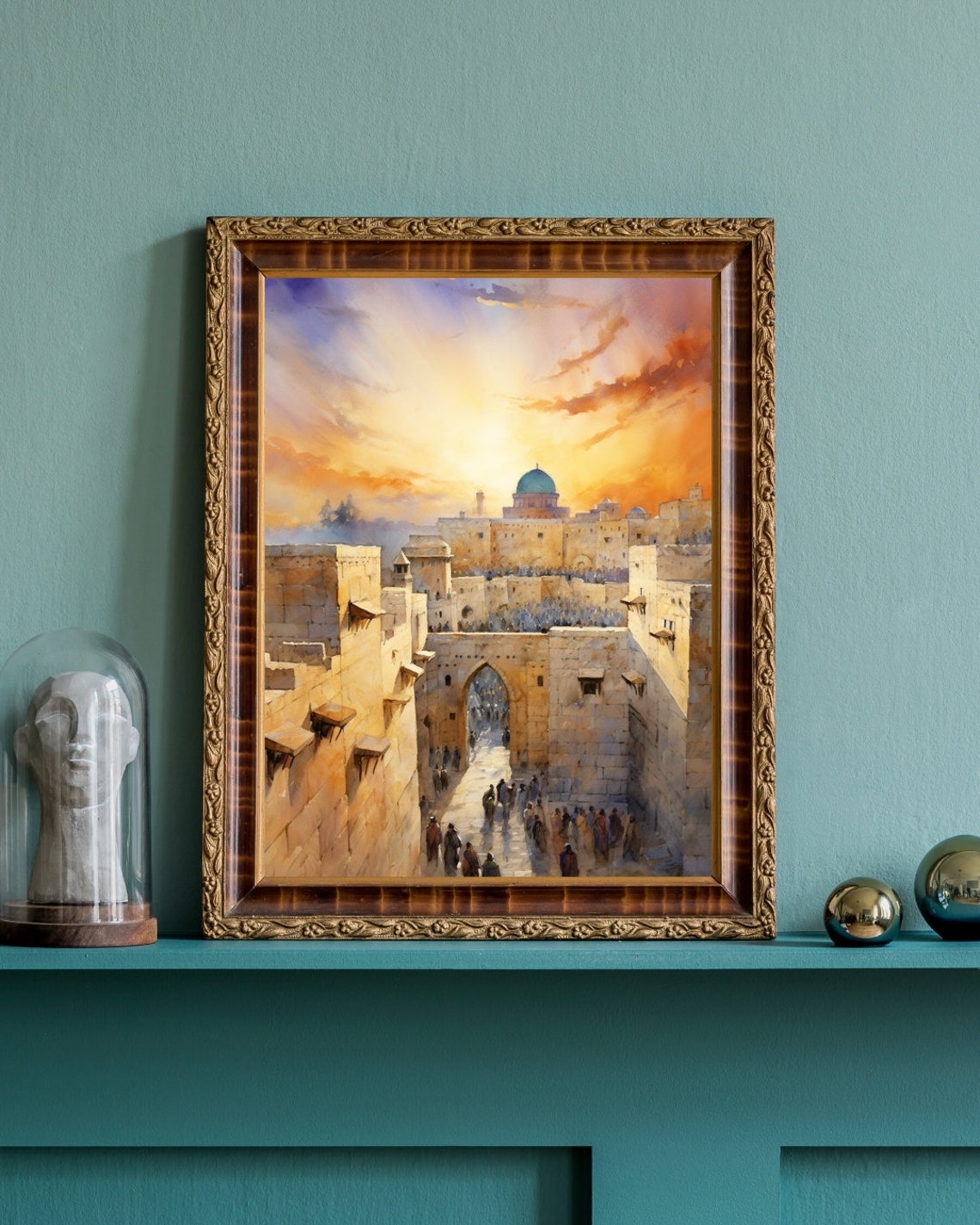 Peace of Jerusalem Print Art, Digital Print, Jerusalem, Watercolor ...