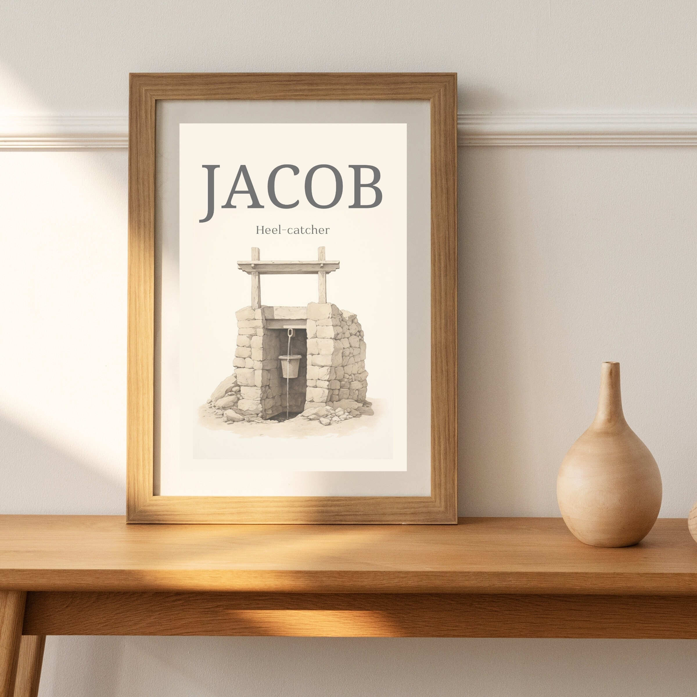 Jacob of Scripture Digital Wall Art. Jacob's Well Bible Print. Instant ...