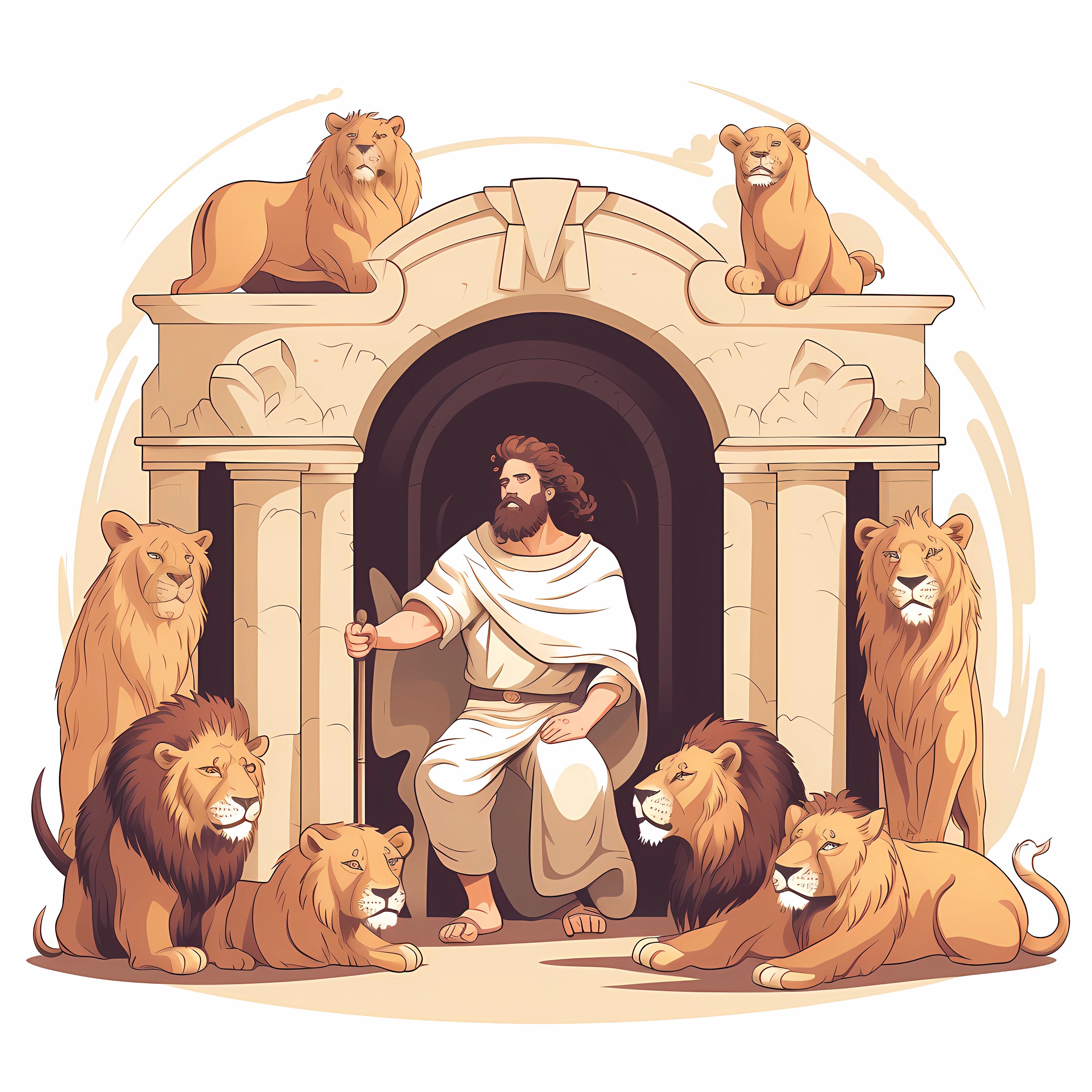 Bible Story CARTOON Print Art BUNDLE, 6 Popular Bible Stories ...