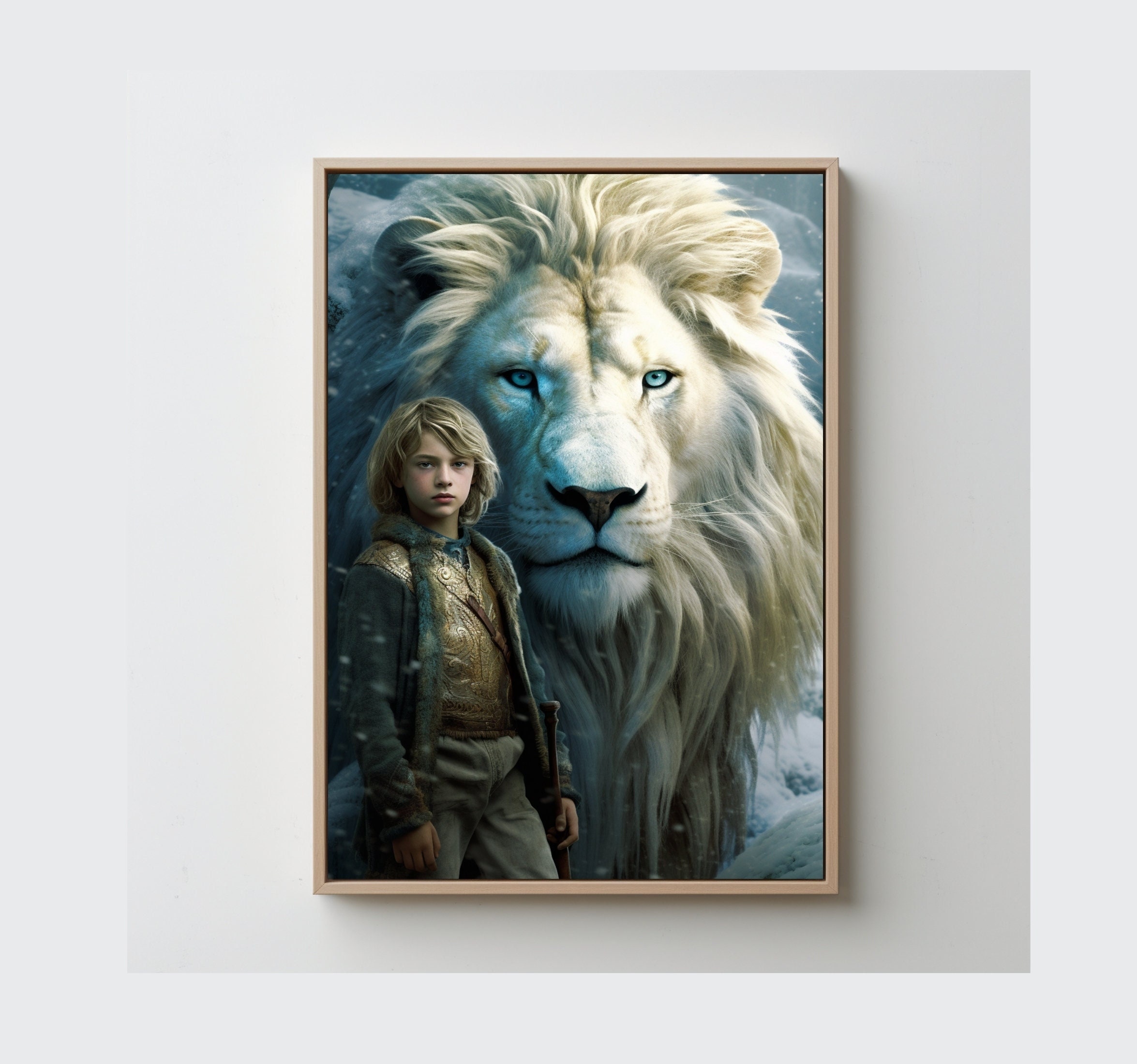 Narnia, Aslan and Edmund Digital Poster Art. Chronicles of Narnia Wall ...