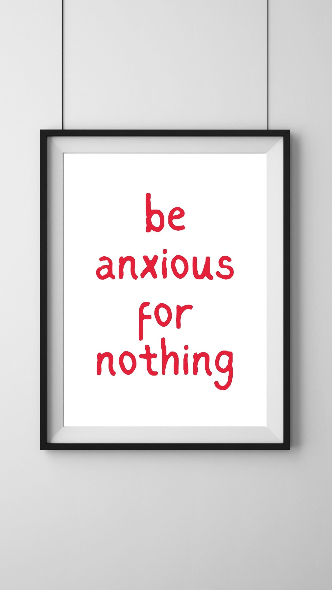 Be Anxious for Nothing Bible Verse Digital Wall Art, Philippians 4 ...