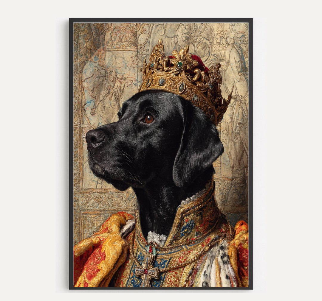 Labrador Dog Portrait Wall Art Digital Dog Design Custom Pet Portrait ...