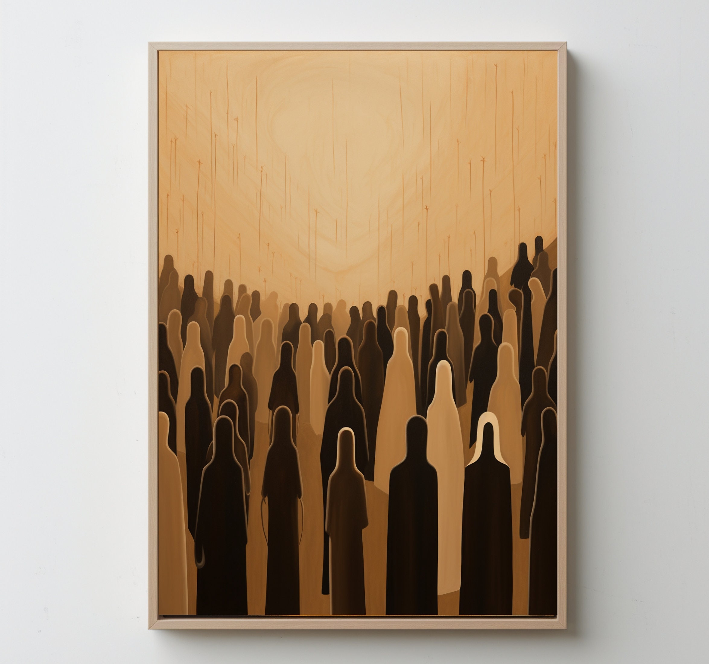 Jesus and the Multitude. Hearing Jesus. Abstract Bible Print Art ...
