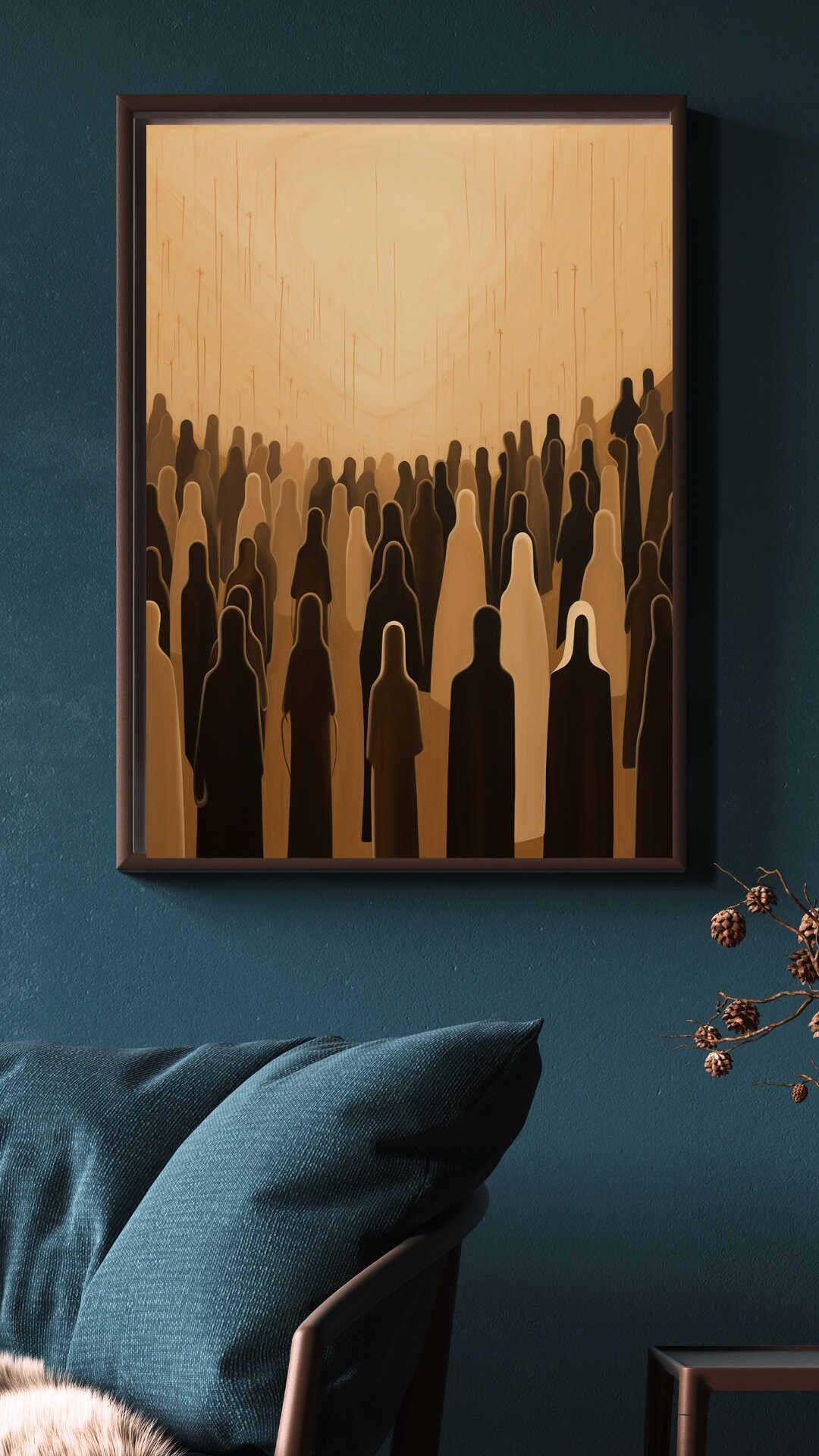 Jesus and the Multitude. Hearing Jesus. Abstract Bible Print Art ...