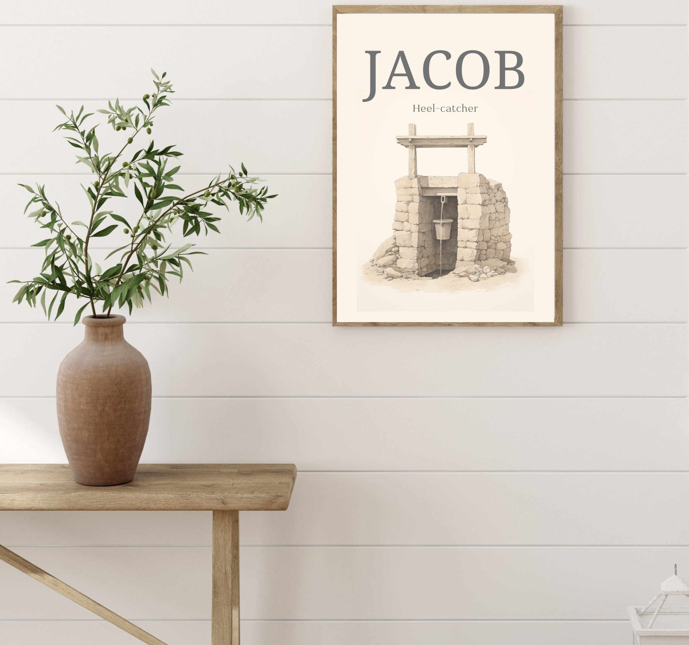 Jacob of Scripture Digital Wall Art. Jacob's Well Bible Print. Instant ...