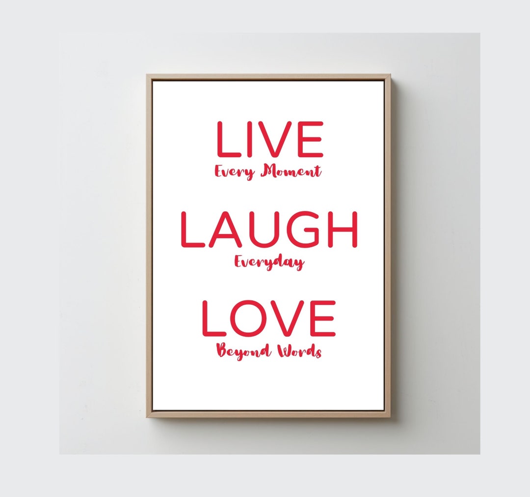 Live, Laugh, Love Digital Poster. Instant Download Love of God ...