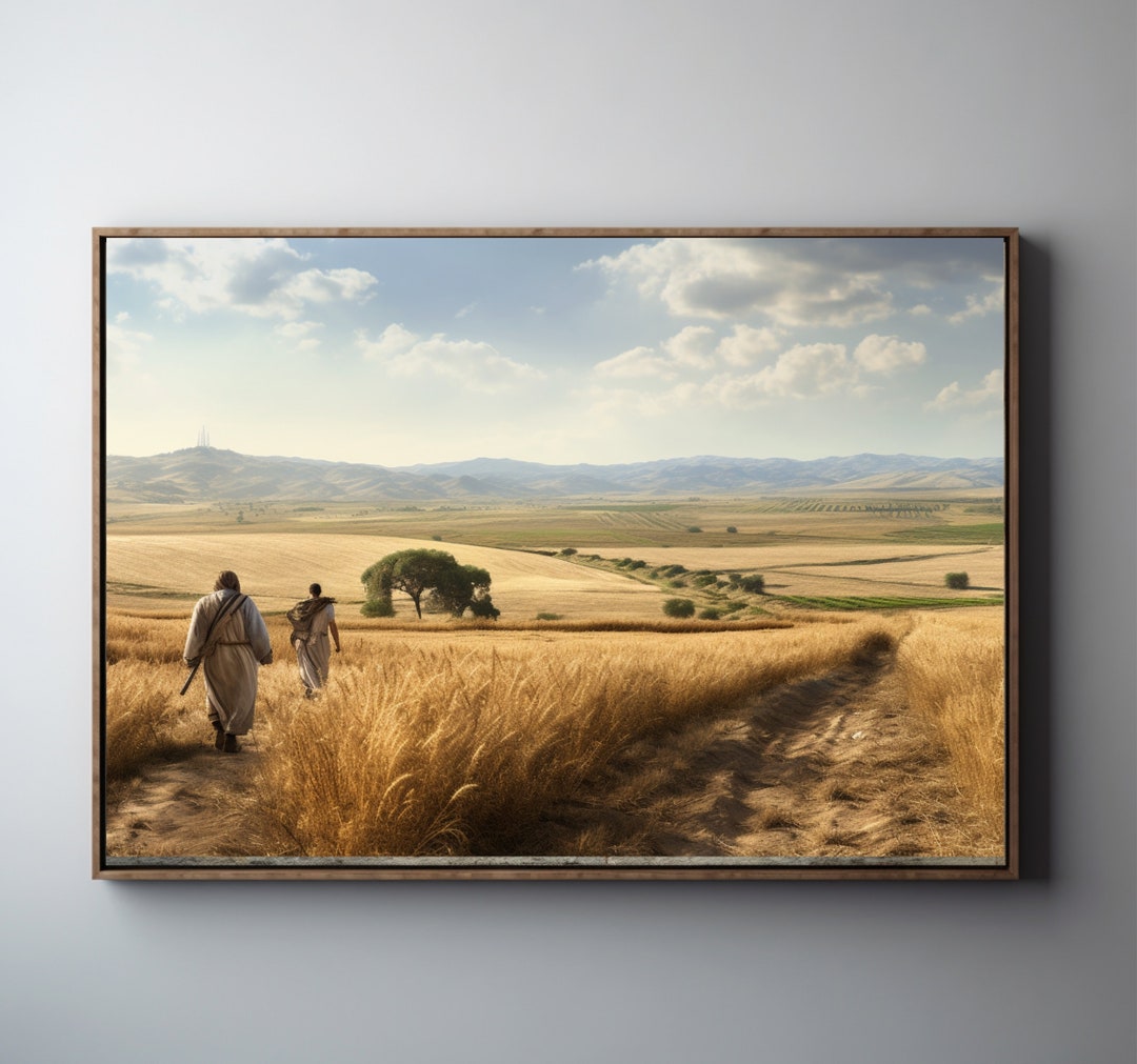 Jesus Sent Them, Two by Two. Bible Digital Wall Art. Disciples ...