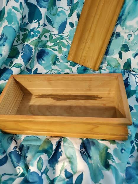 Handsome Wood Box With Lid, No Hinges - Etsy