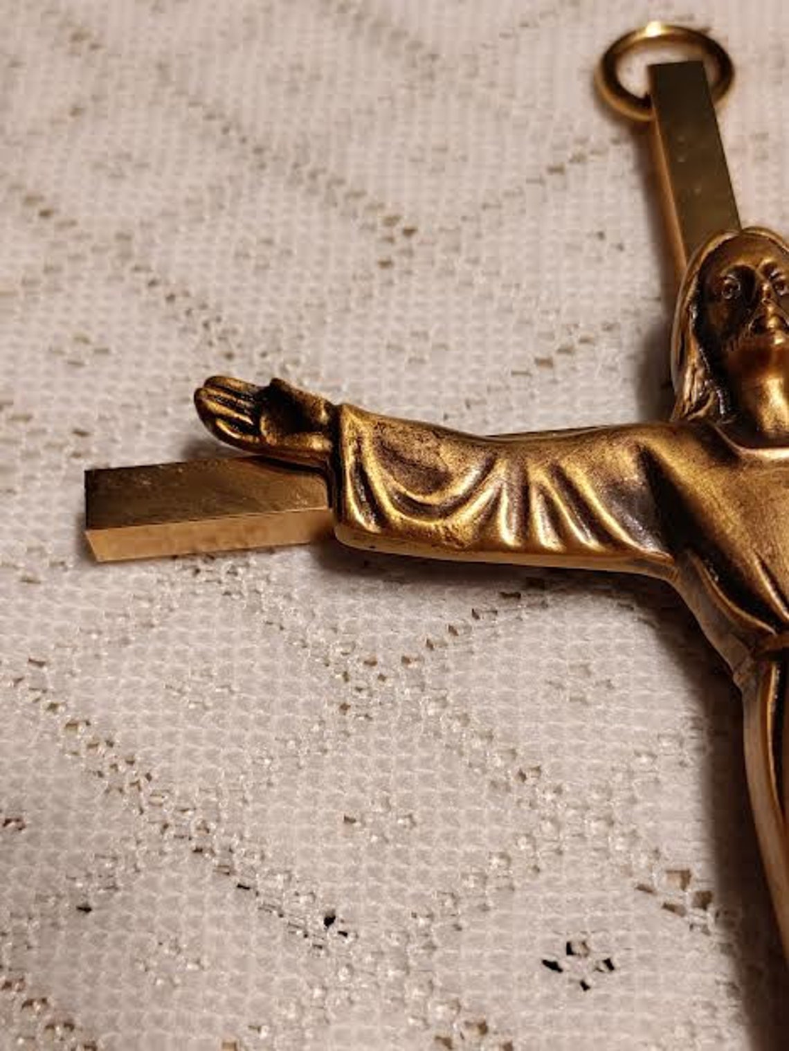 Vintage Brass Cross With Jesus Christ, Crucifix - Etsy