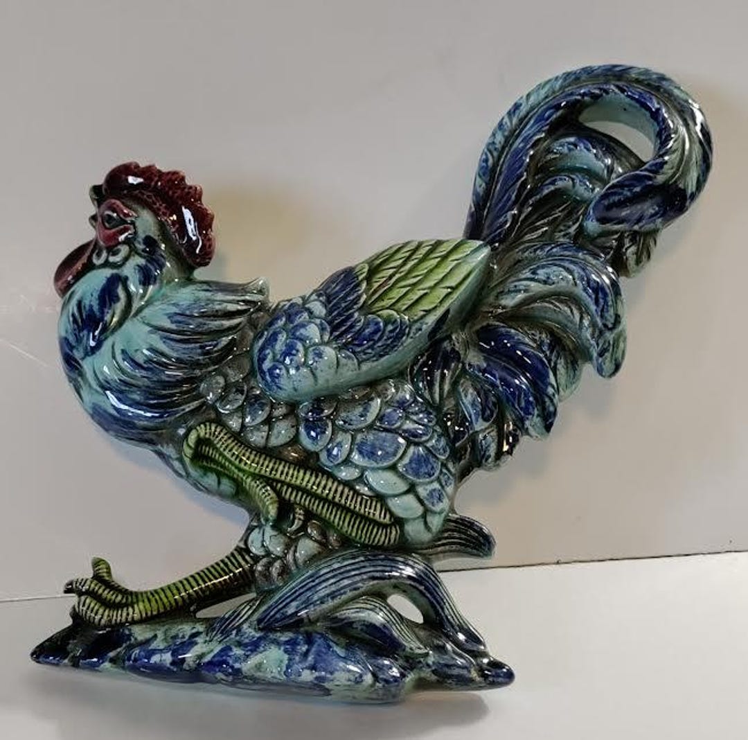 MCM Lefton Rooster Wall Hanging in Beautiful Colors - Etsy