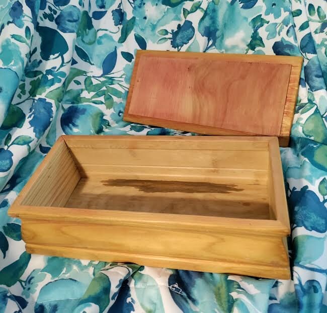 Handsome Wood Box With Lid, No Hinges - Etsy