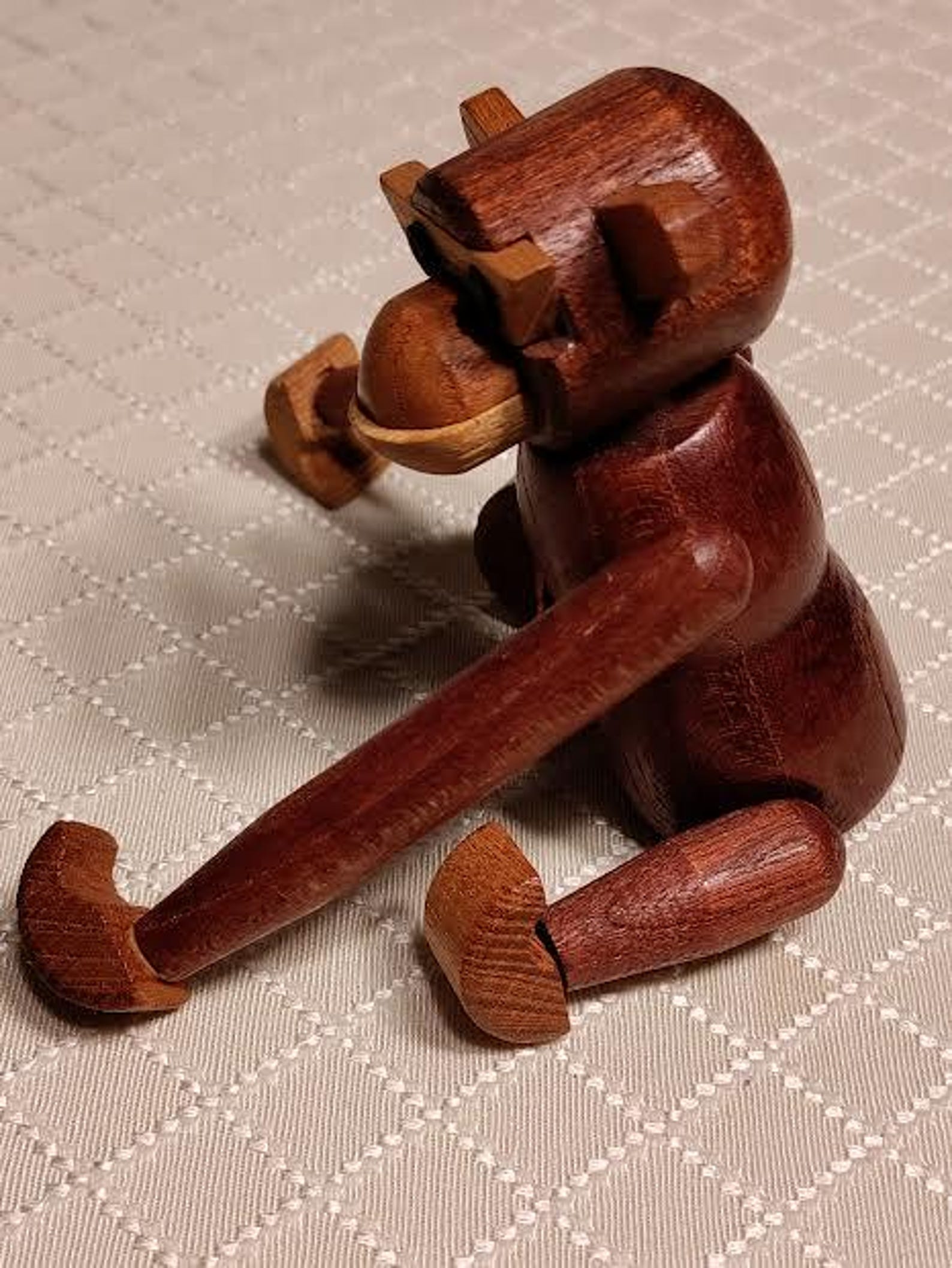 MCM Wooden Articulated Teak Monkey Made in Japan With Jointed Limbs and ...