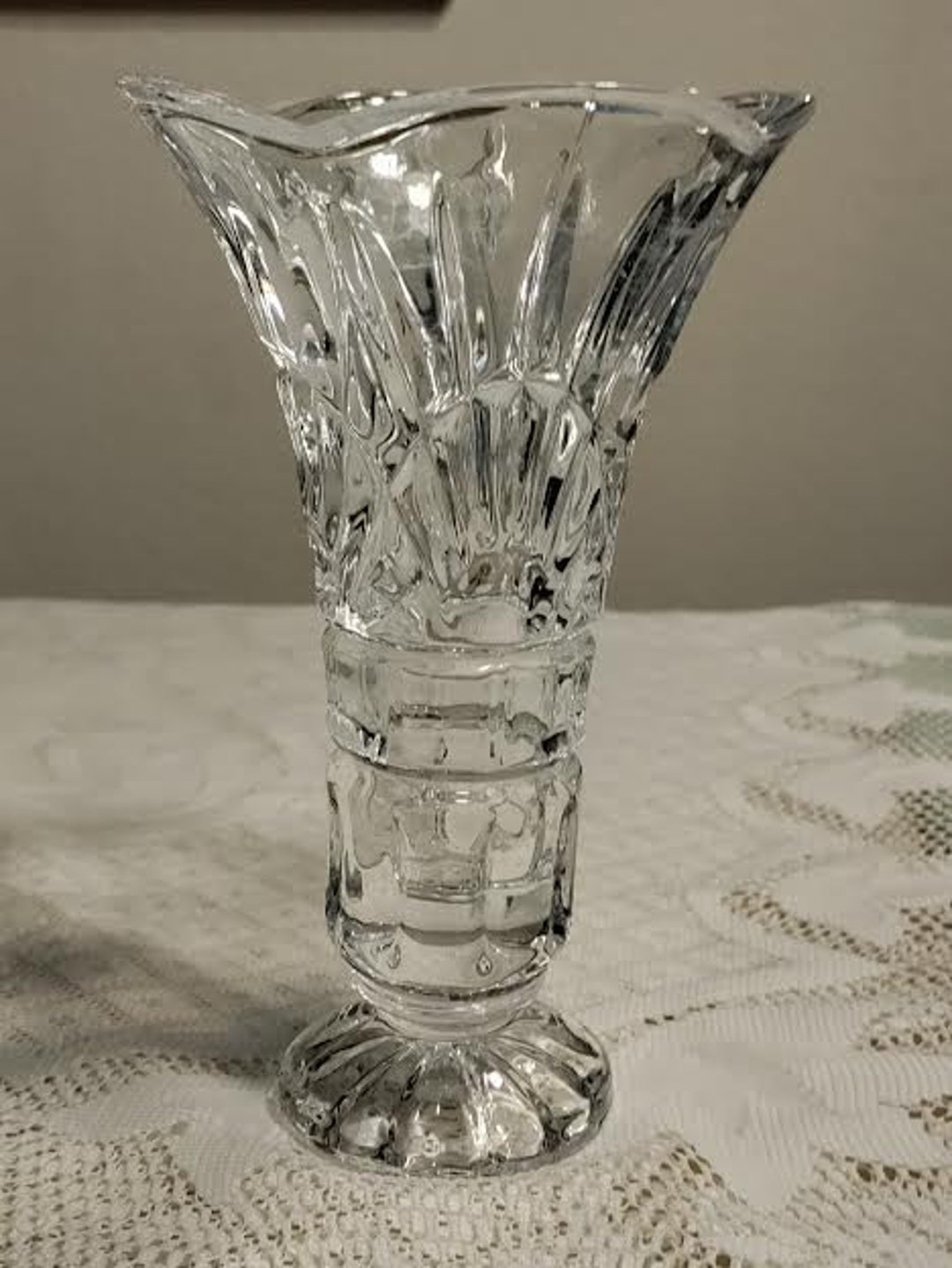 Vintage Shannon Irish Crystal Vase by Godinger - Etsy