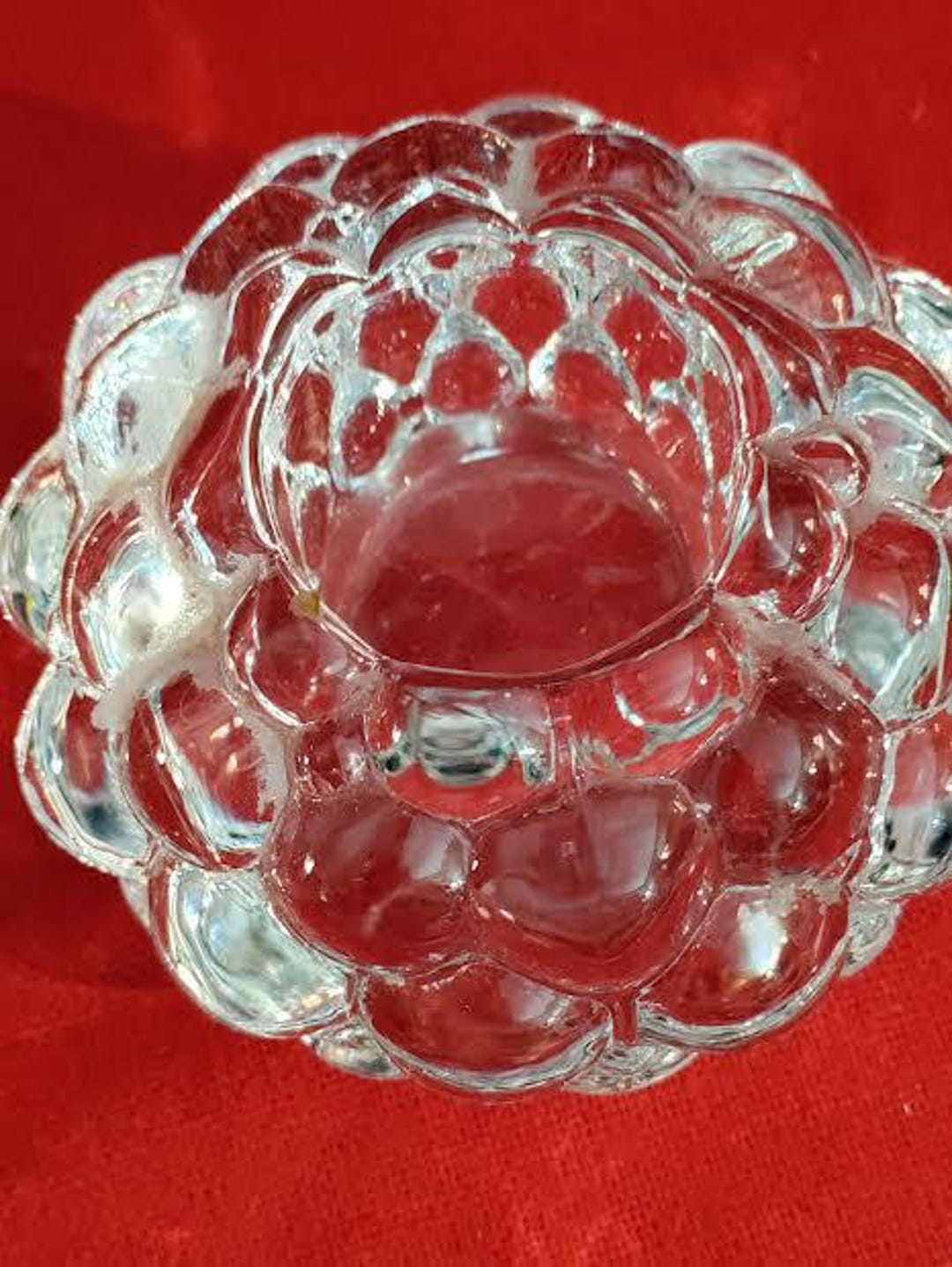Vintage Orrefors Raspberry Crystal Votive Holder - Etsy