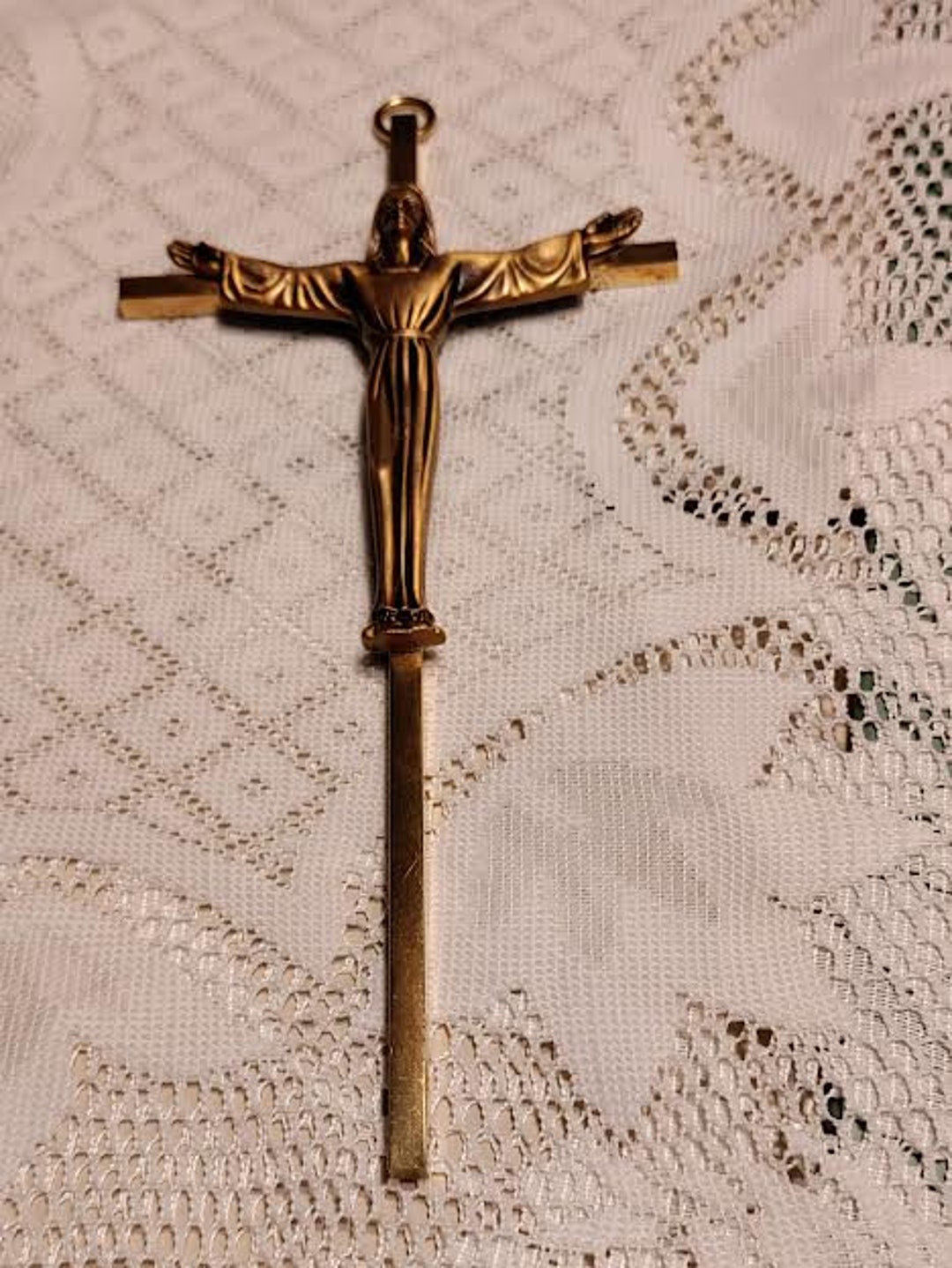 Vintage Brass Cross With Jesus Christ, Crucifix - Etsy