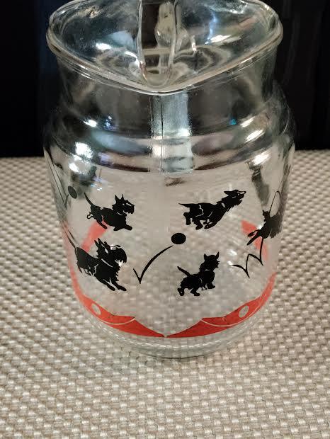 Federal Glass Scotty Dog Pitcher With Vivid Graphics - Etsy