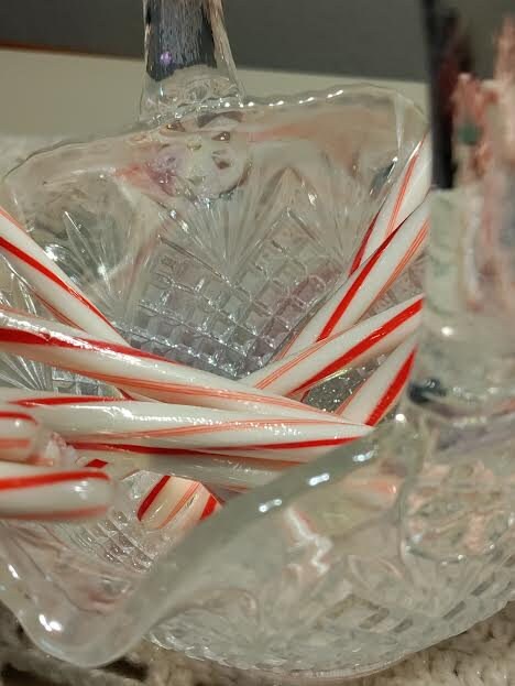 Beautiful Vintage Opalescence Glass Basket With Handle, Lustrous Play ...