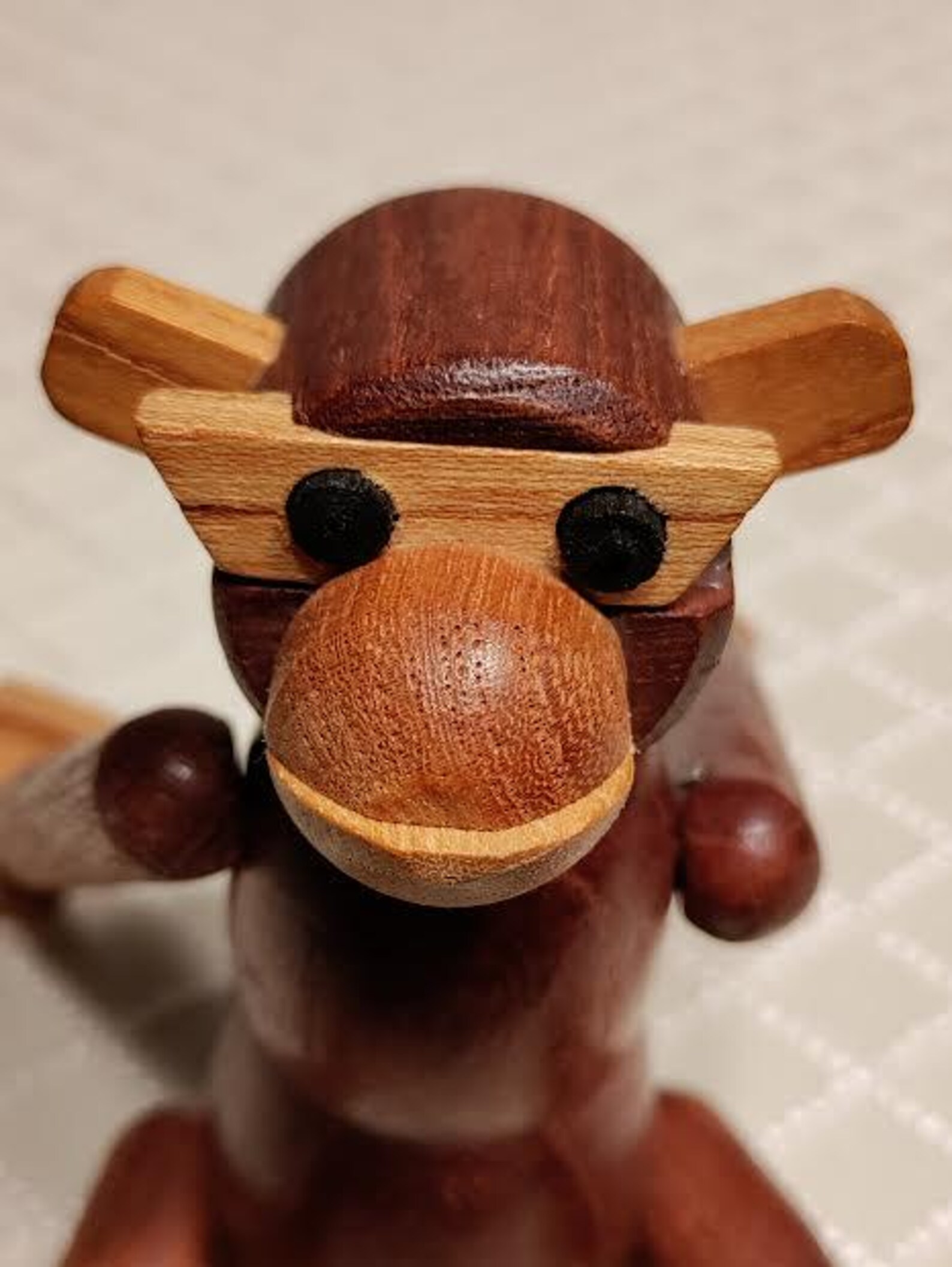 MCM Wooden Articulated Teak Monkey Made in Japan With Jointed Limbs and ...