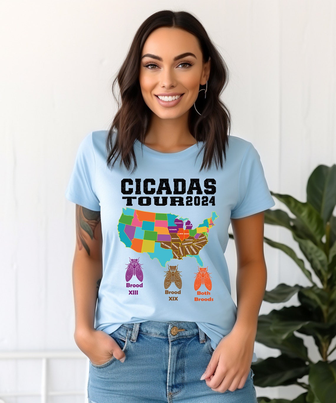 Cicadas Tour 2024 American Map Cicadas Invasion 2024 - Etsy