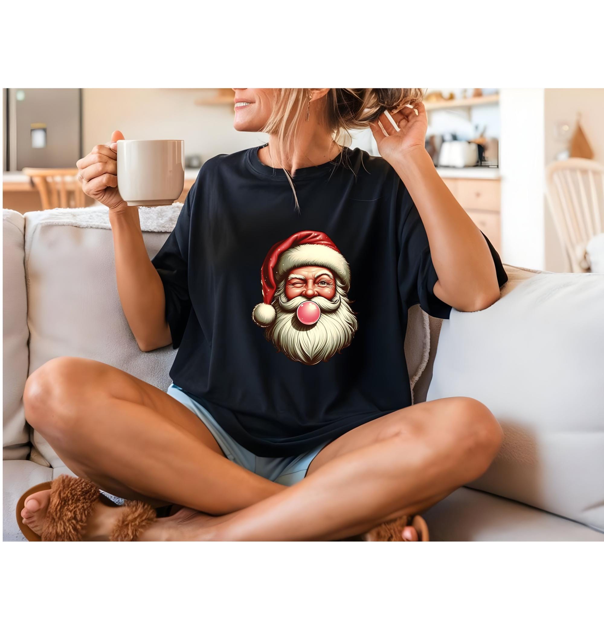 Funny Santa Bubble Gum Png,retro Santa Claus Clipart, Retro Santa ...