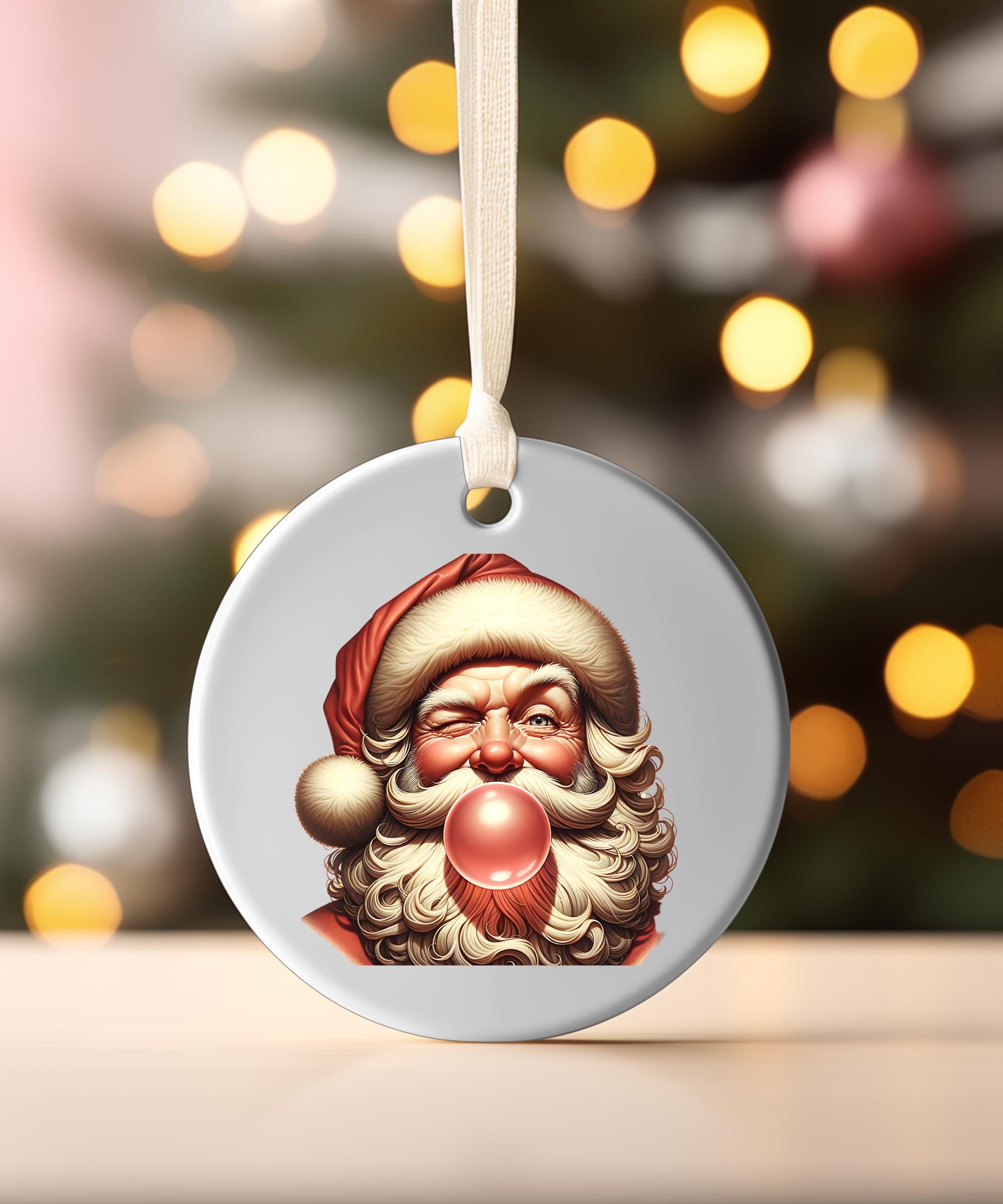 Funny Santa Bubble Gum Png,retro Santa Claus Clipart, Retro Santa ...