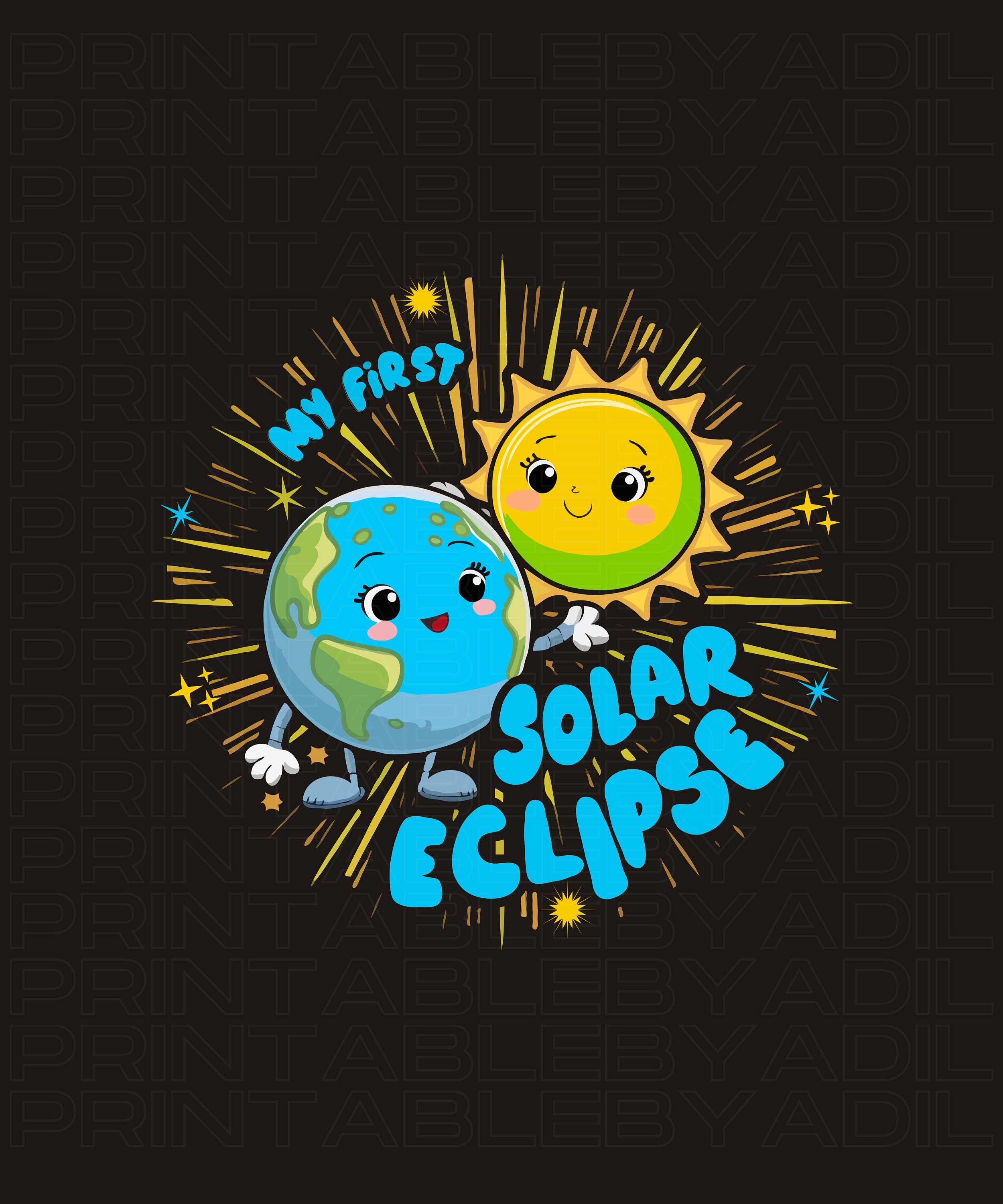 My First Solar Eclipse for Kids 2024 SVG PNG, Solar Eclipse Shirt Png ...