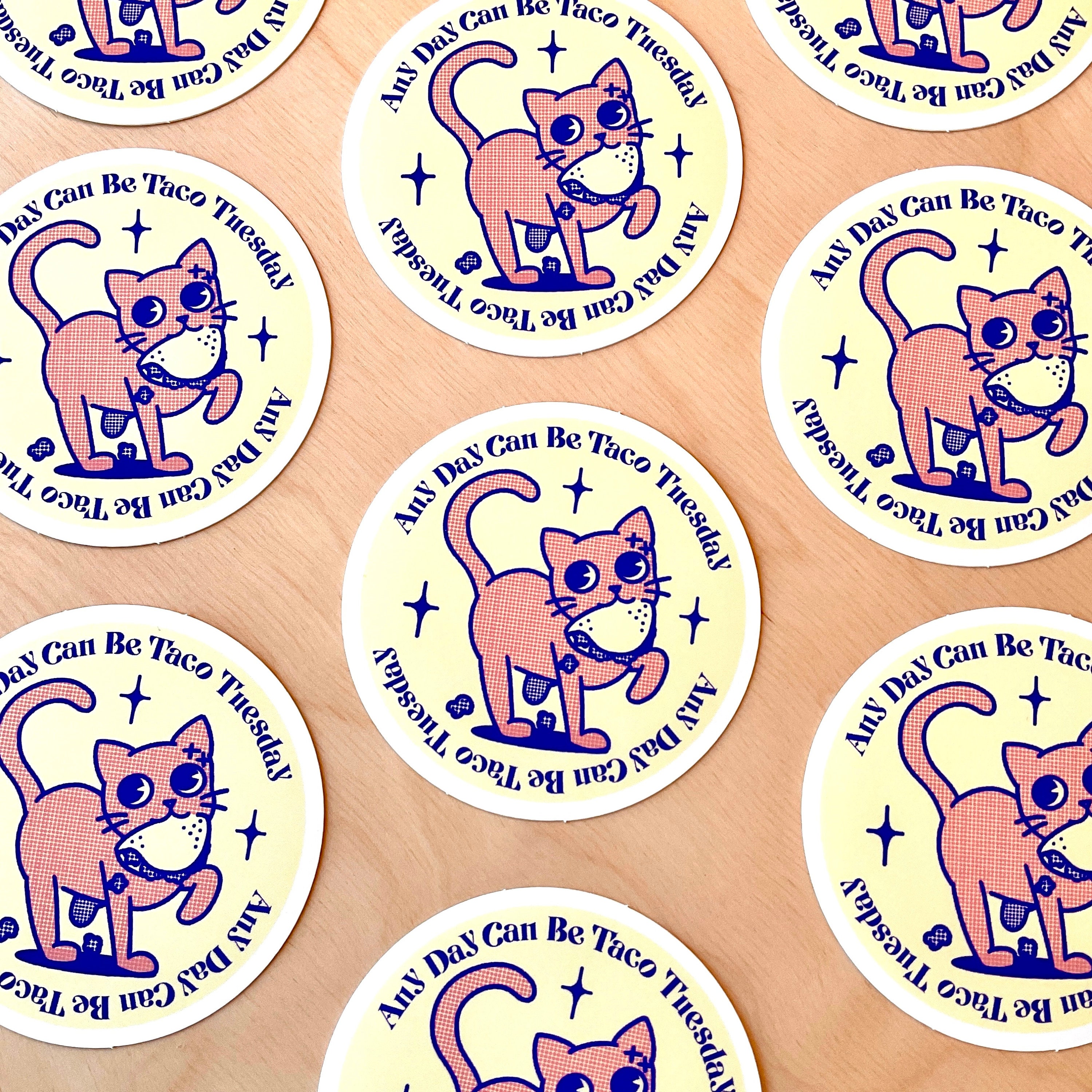 FF14 Graha Taco Cat Sticker - Etsy