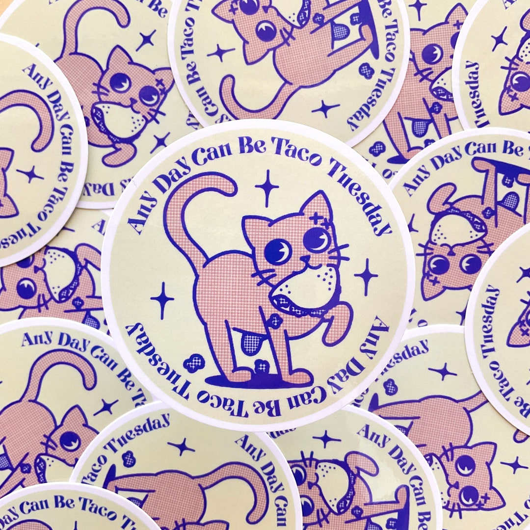 FF14 Graha Taco Cat Sticker - Etsy