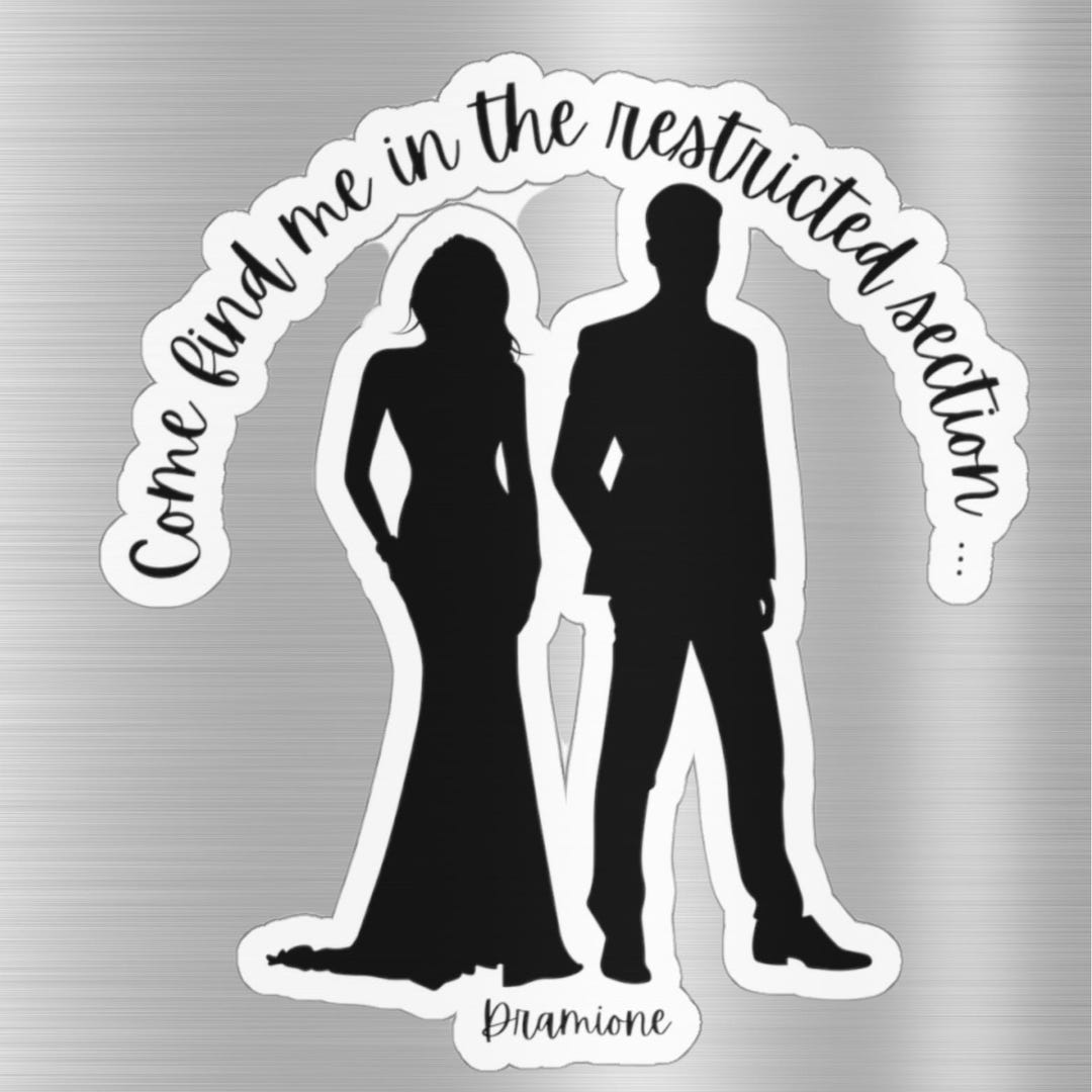 Dramione Restricted Section Sticker - Fanfiction - for Water Bottle ...