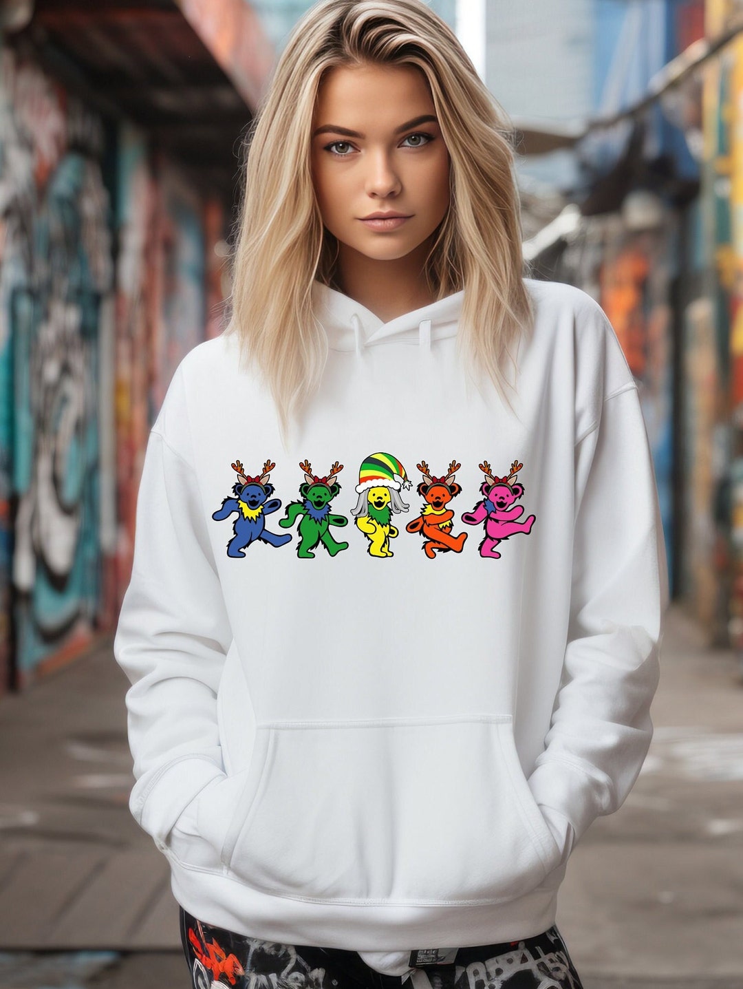 Dancing Bears Christmas Hoodie Grateful Dead Hoodie Grateful - Etsy