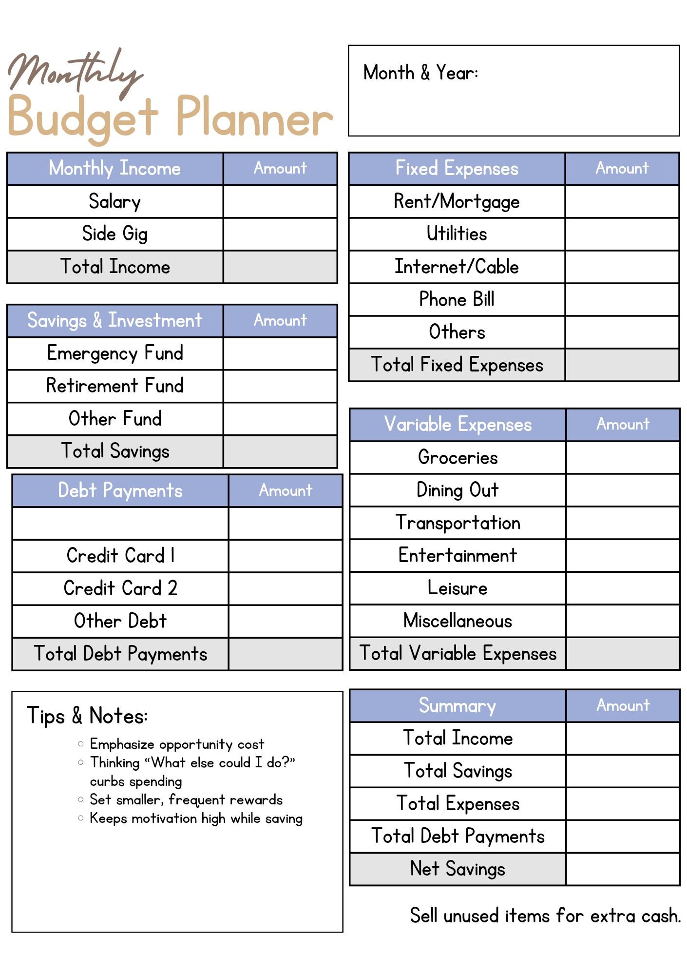 Printable Budget Planner Journal: Effortless Money Management (digital ...