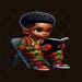 Black History Art2: African American Boy Reading (PNG Digital Art) - Etsy