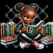 Black History Art: African American Girl Reading (digital Art) - Etsy