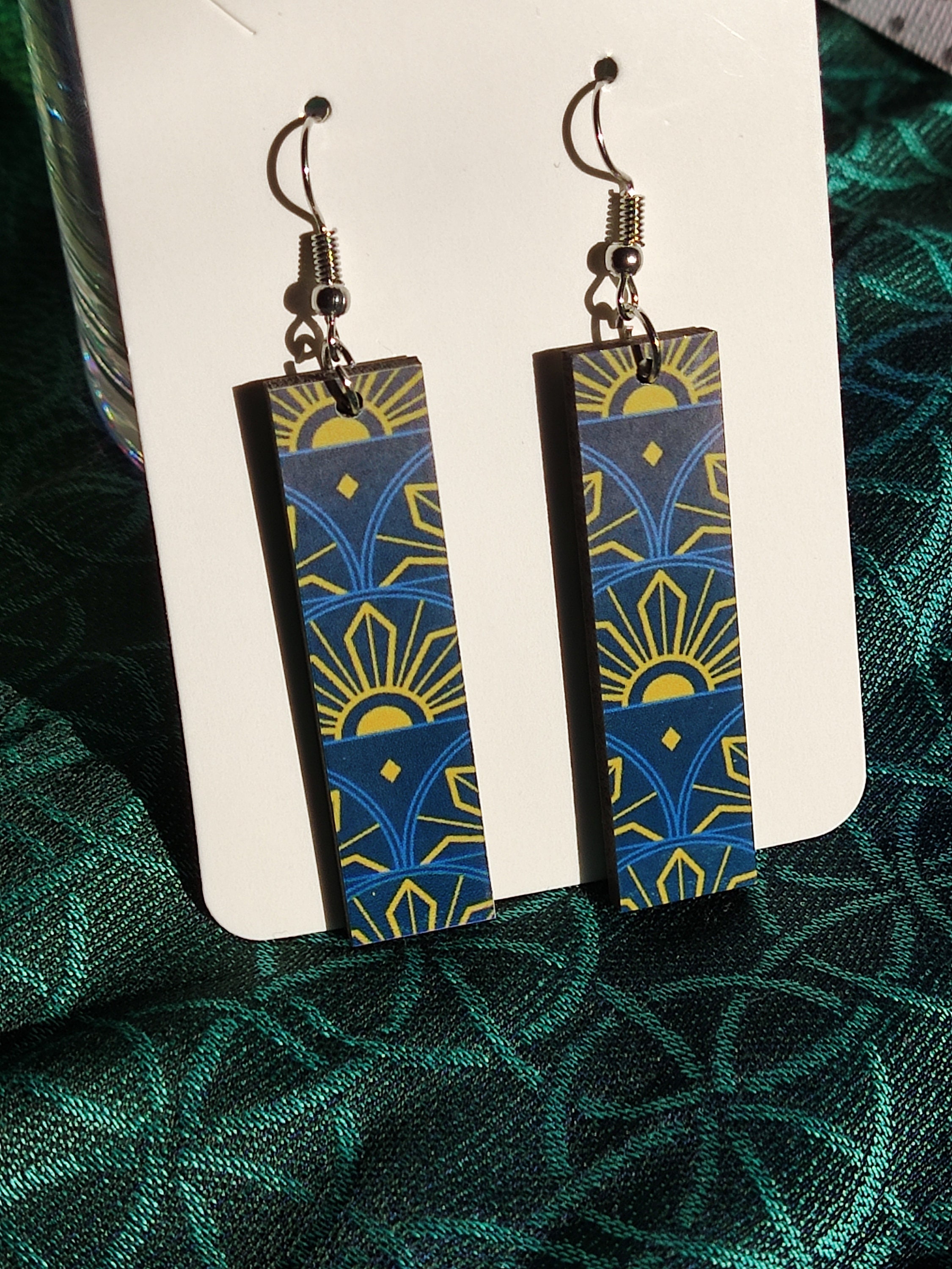 Filipino Earrings, Handmade Filipino Sun Pattern Wood Earrings Unique ...