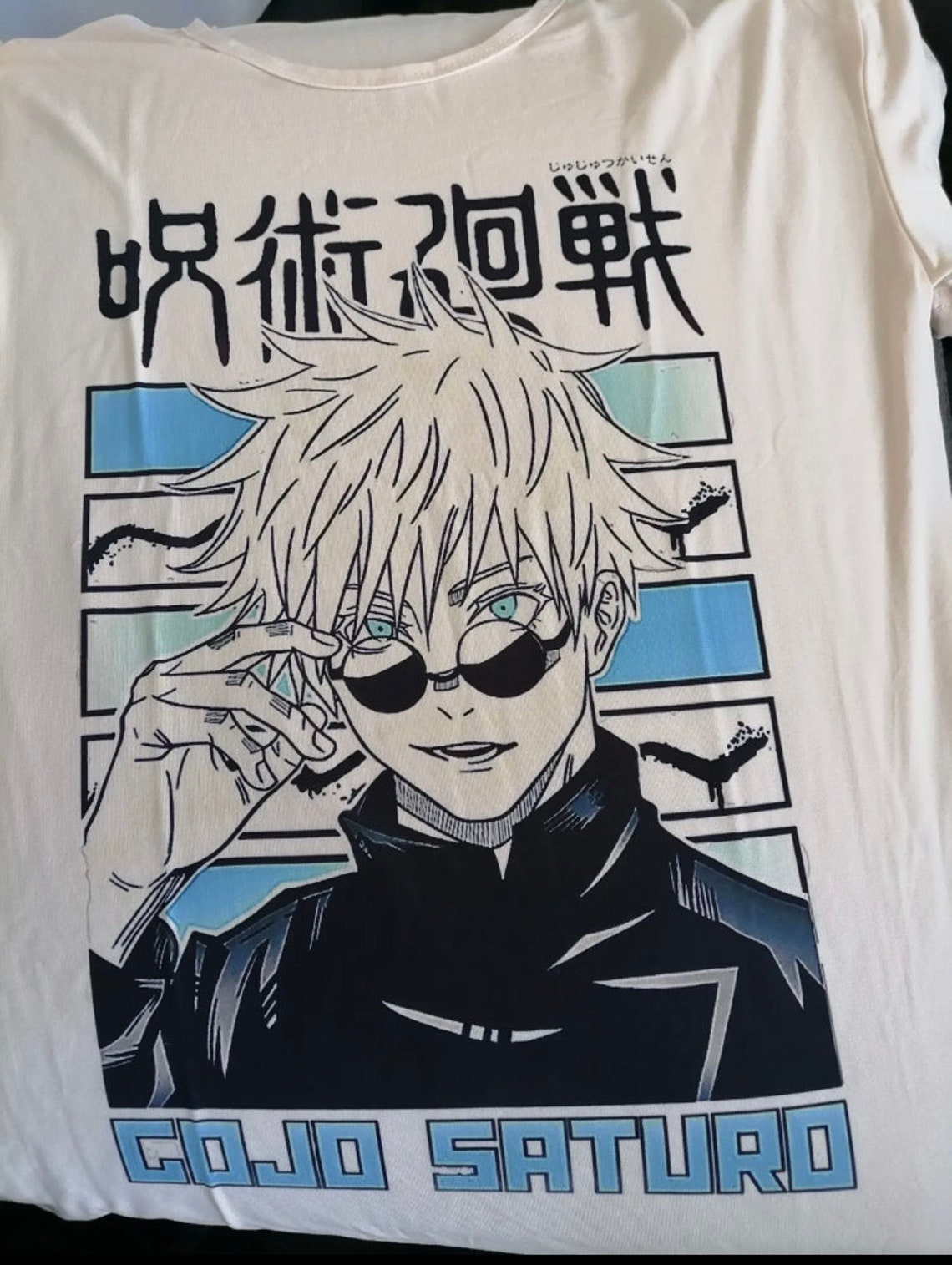 New White Anime Inspired Jujutsu Kaisen Satoru Gojo T-shirt - Etsy