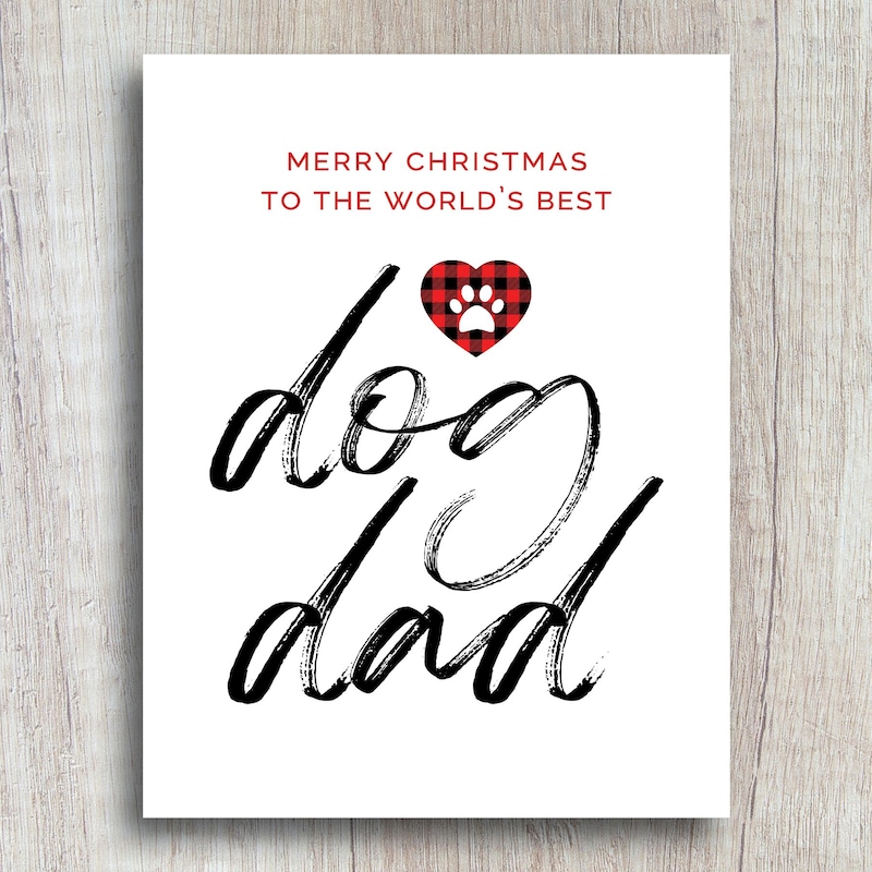 Dogs Christmas Dad Card - Etsy