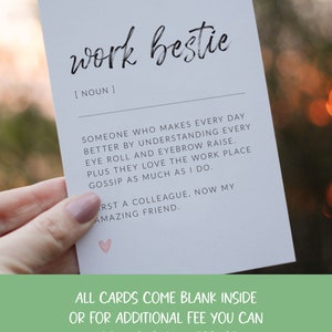 Work Bestie Greeting Card: Funny Friendship Gift for Coworker - Etsy