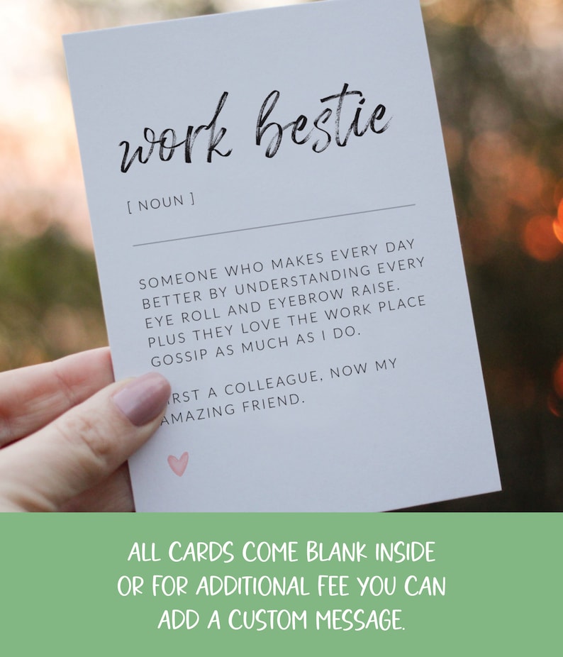 Work Bestie Greeting Card: Funny Friendship Gift for Coworker - Etsy