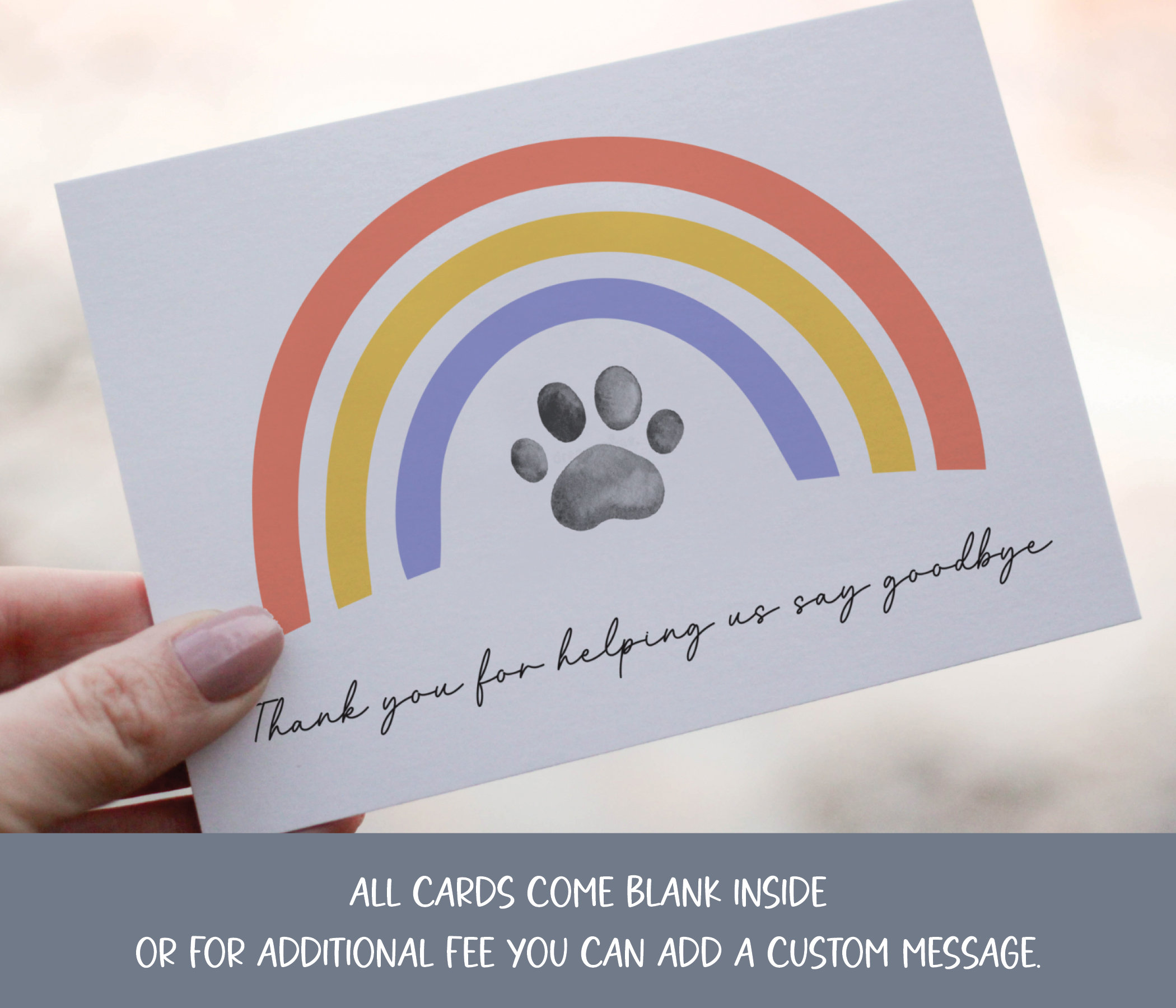 Thank You for Helping Us Say Goodbye | Pet Loss Greeting Card ...