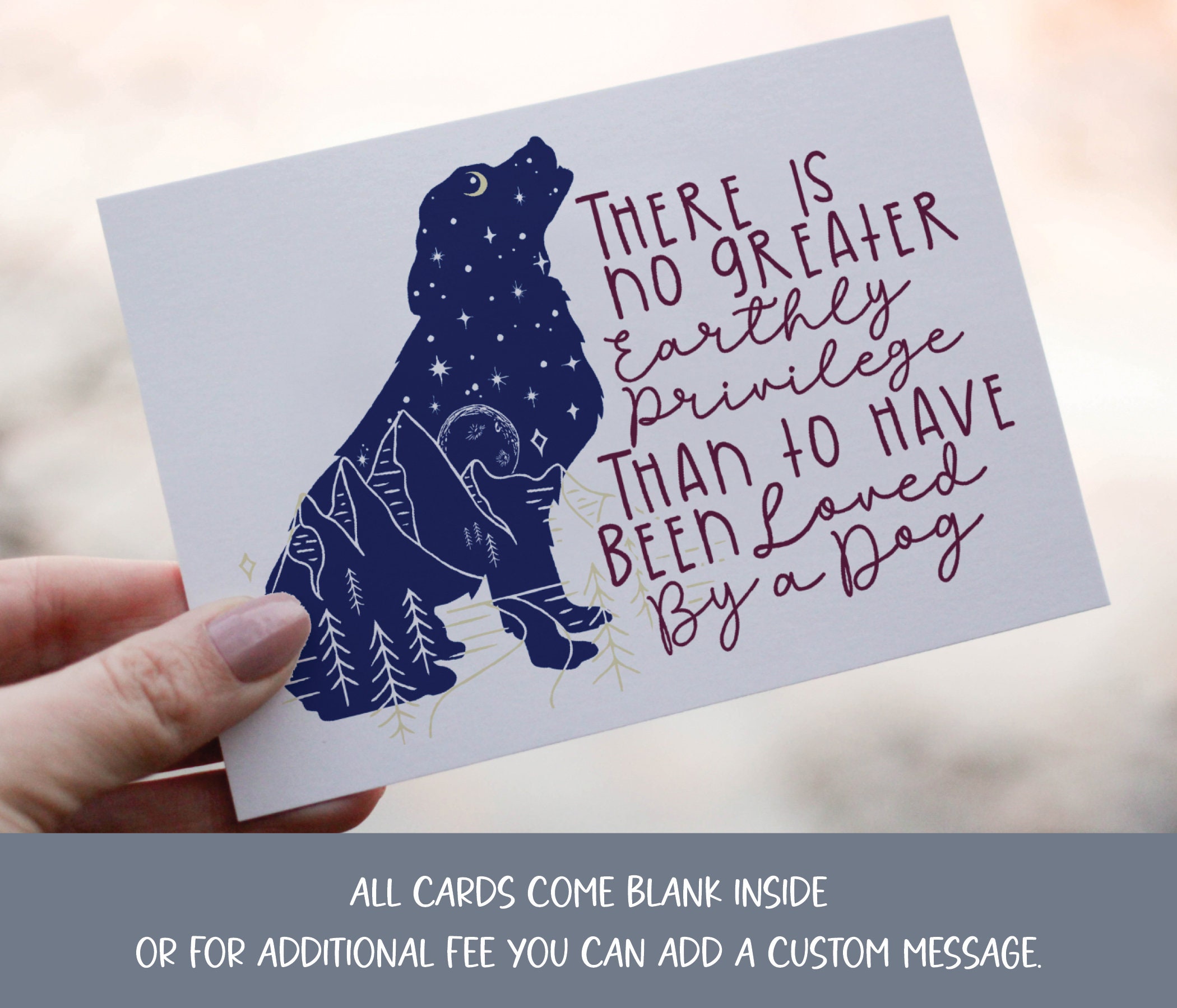 Loved by A Dog | Pet Loss Card | Card for Grieving Friend | Loss of Pet ...